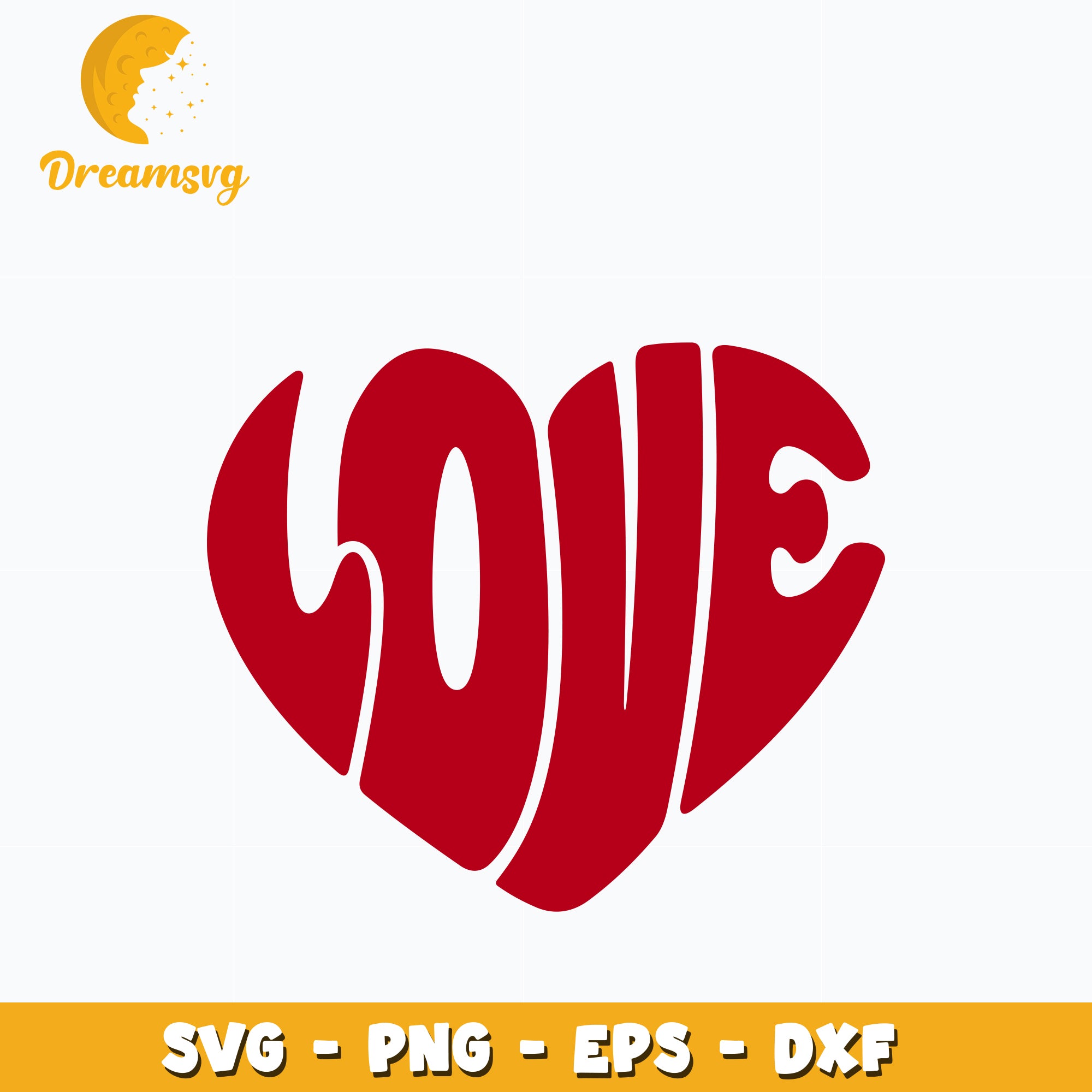 Retro Love Heart Svg – DreamSVG Store