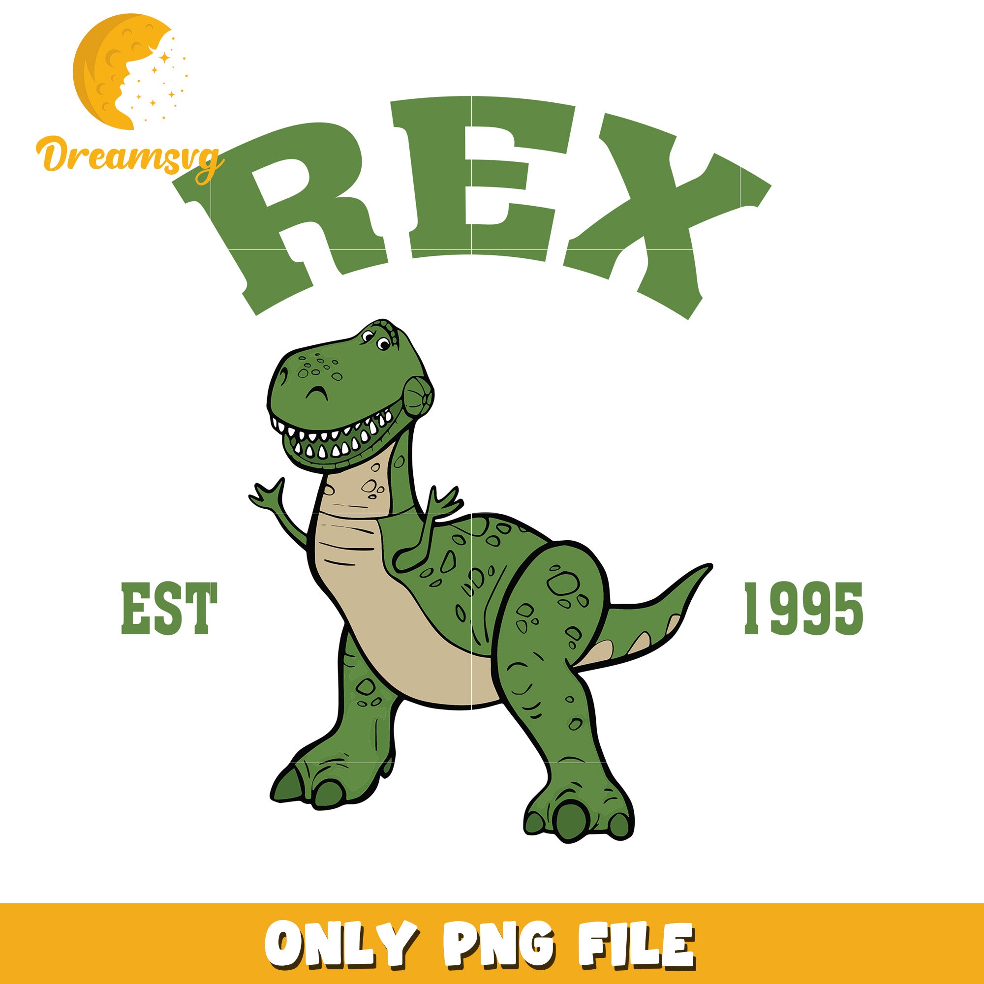 Rex Dinosaur PNG 1995 Established – DreamSVG Store