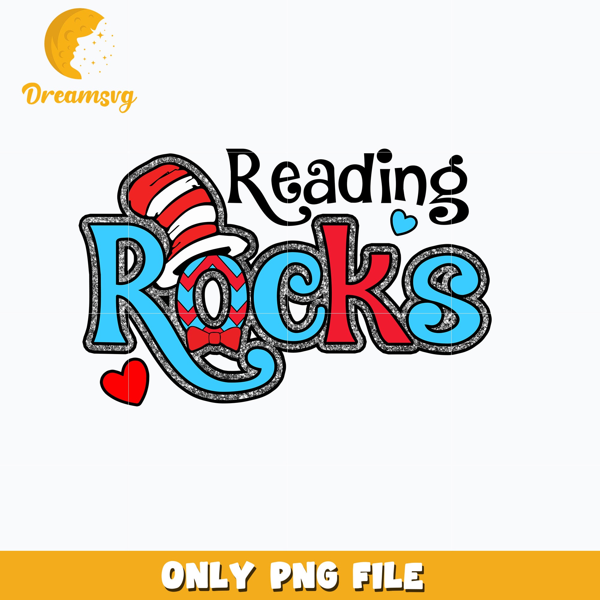 Reading rocks Dr Seuss png – DreamSVG Store