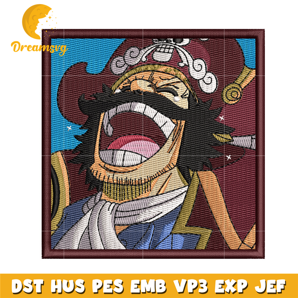 Roger laugh embroidery design