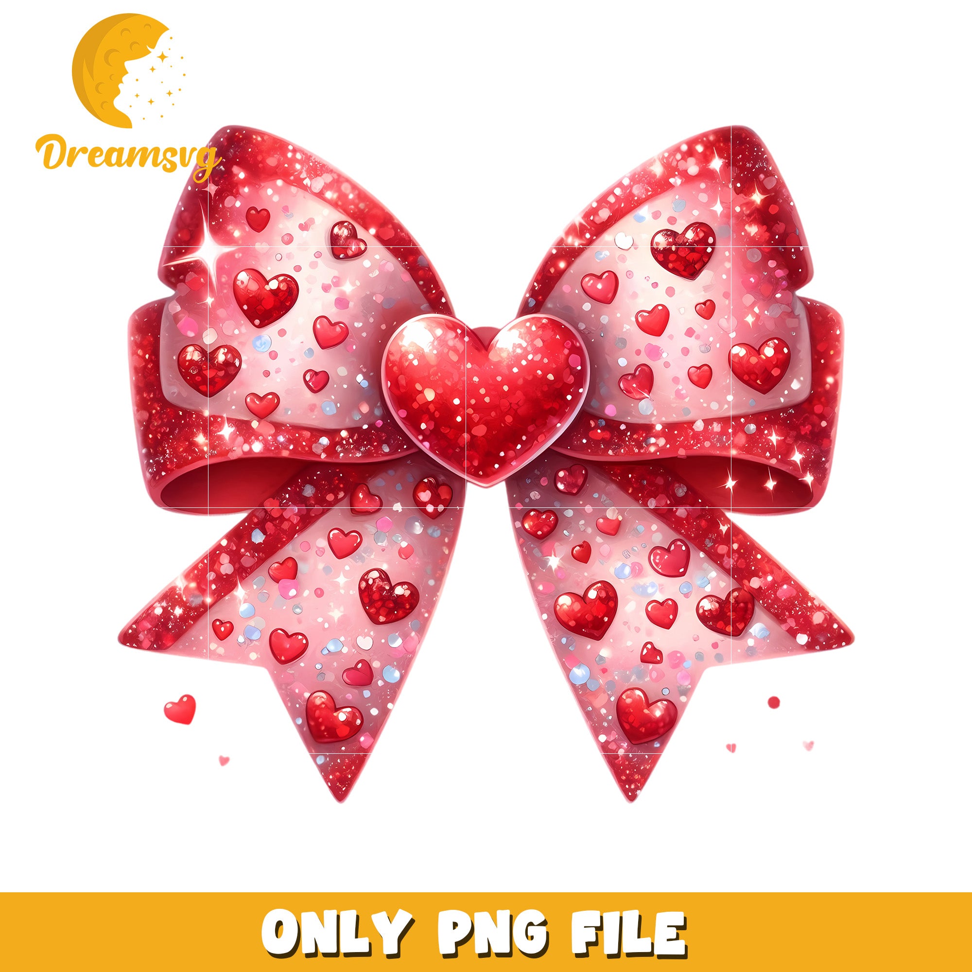 Romantic Red Heart Bow PNG Clipart for Crafts and Design – DreamSVG Store