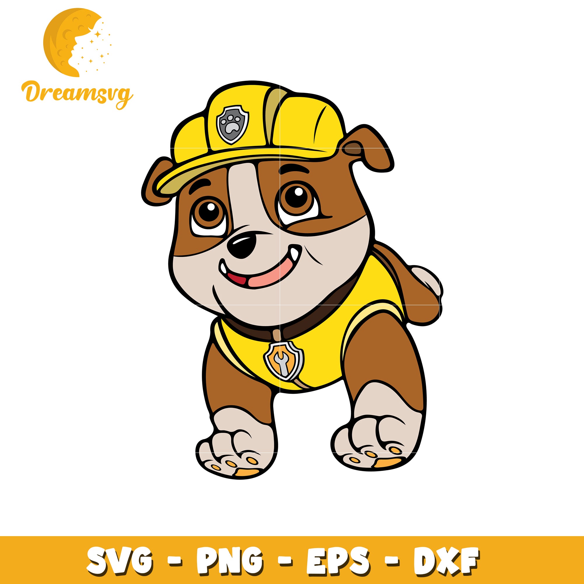 Rubble Paw Patrol SVG PNG EPS DXF Cut File – DreamSVG Store