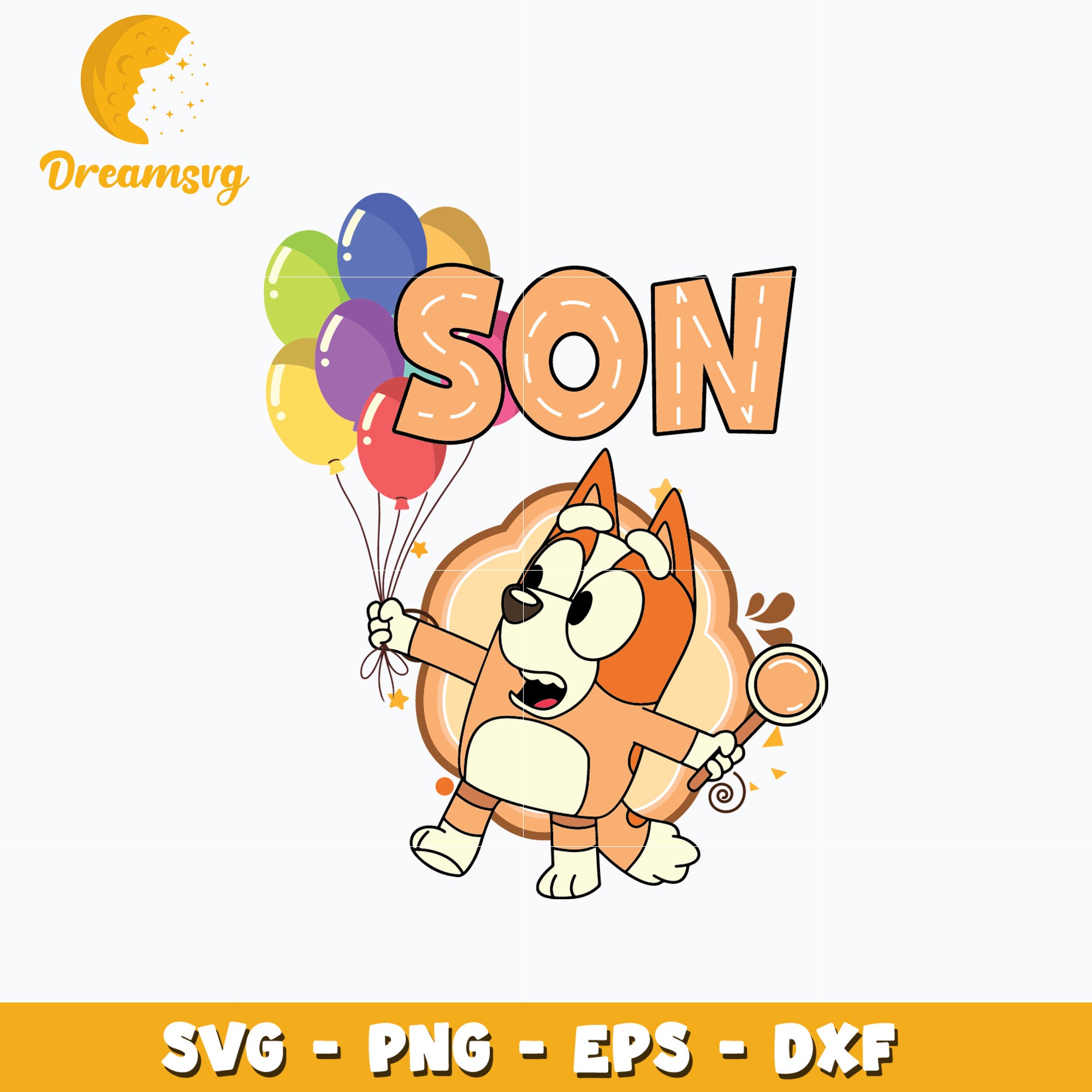 Bluey son bingo cartoon svg – DreamSVG Store