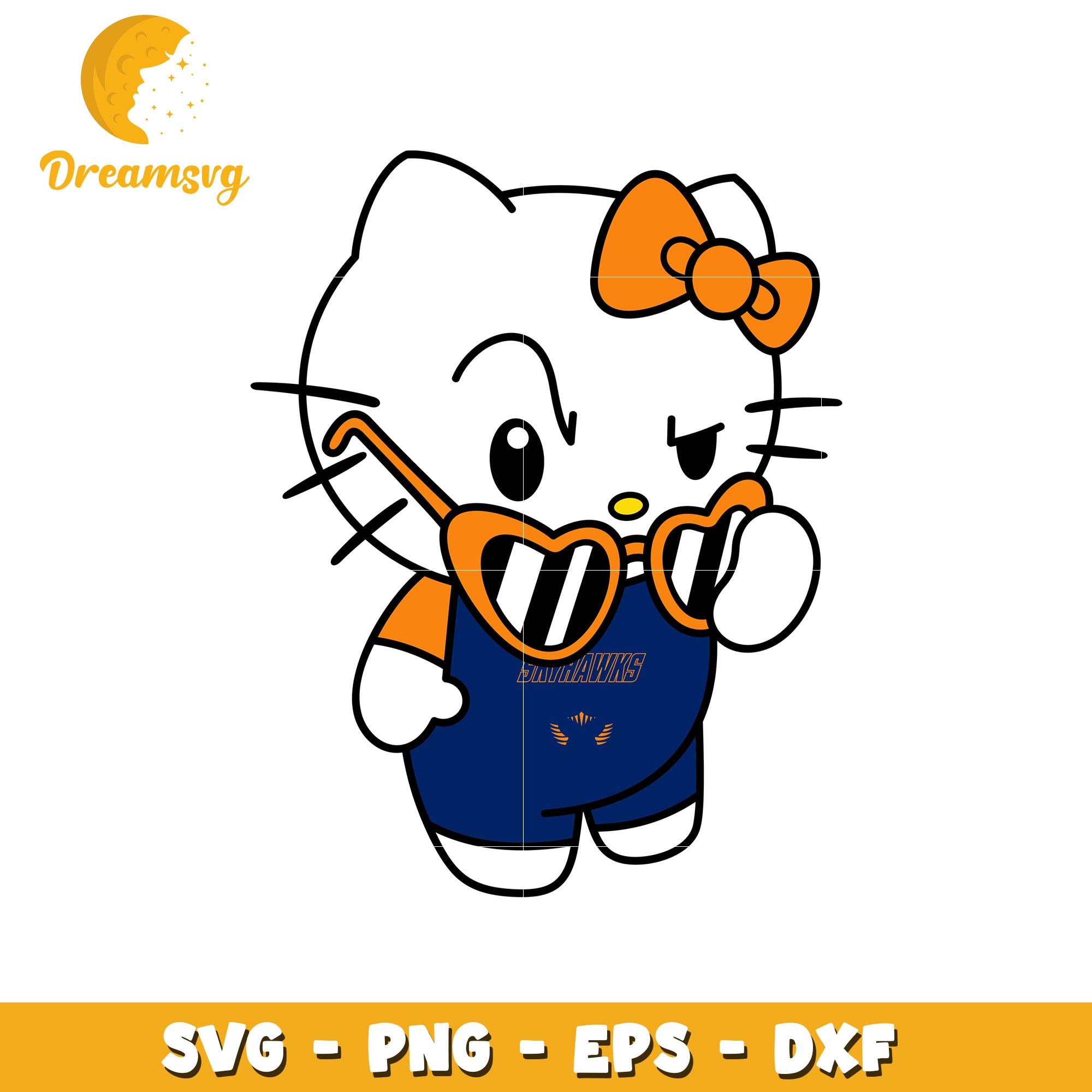 SVG Hello Kitty Design Skyhawks – DreamSVG Store