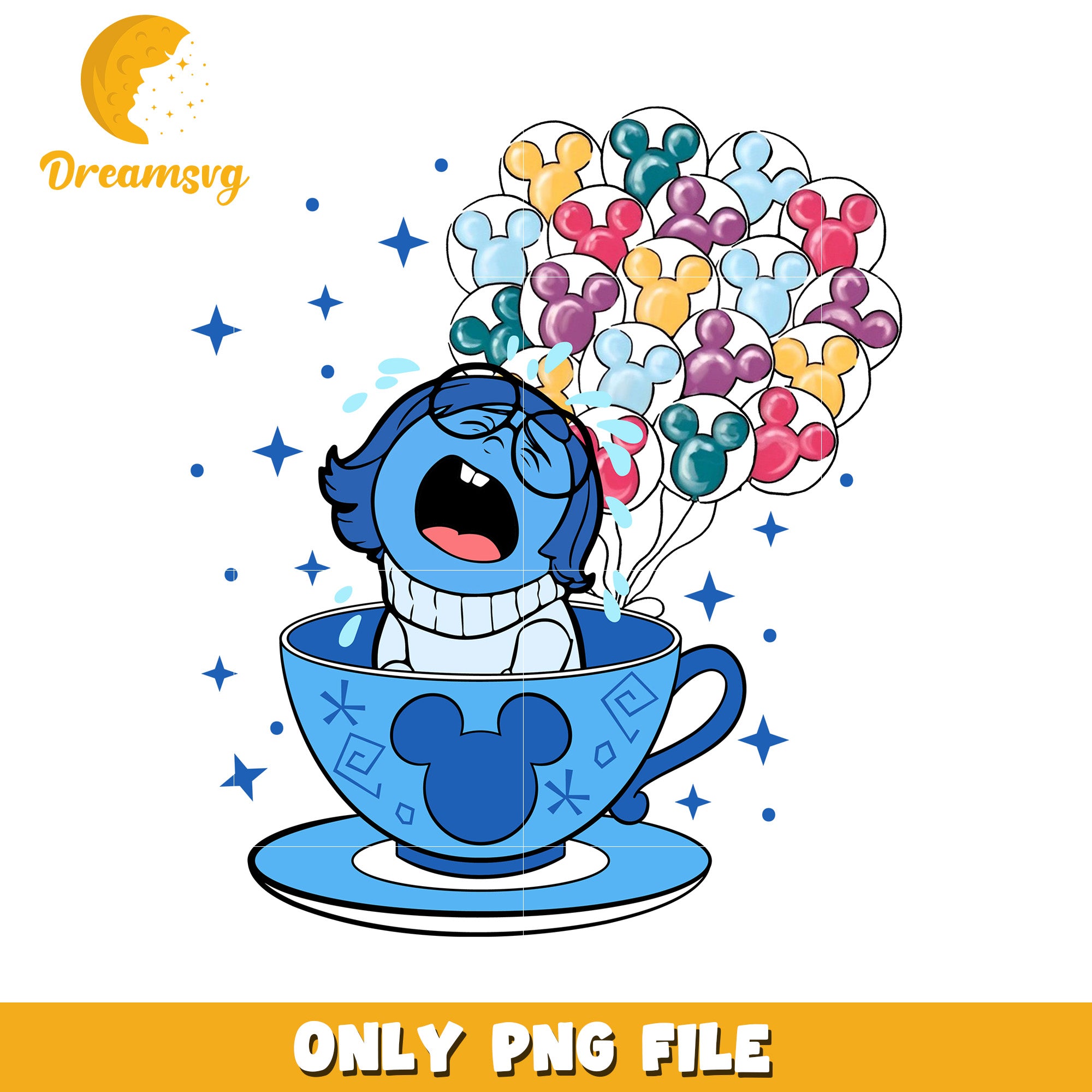 Sadness Disney Teacup PNG – DreamSVG Store