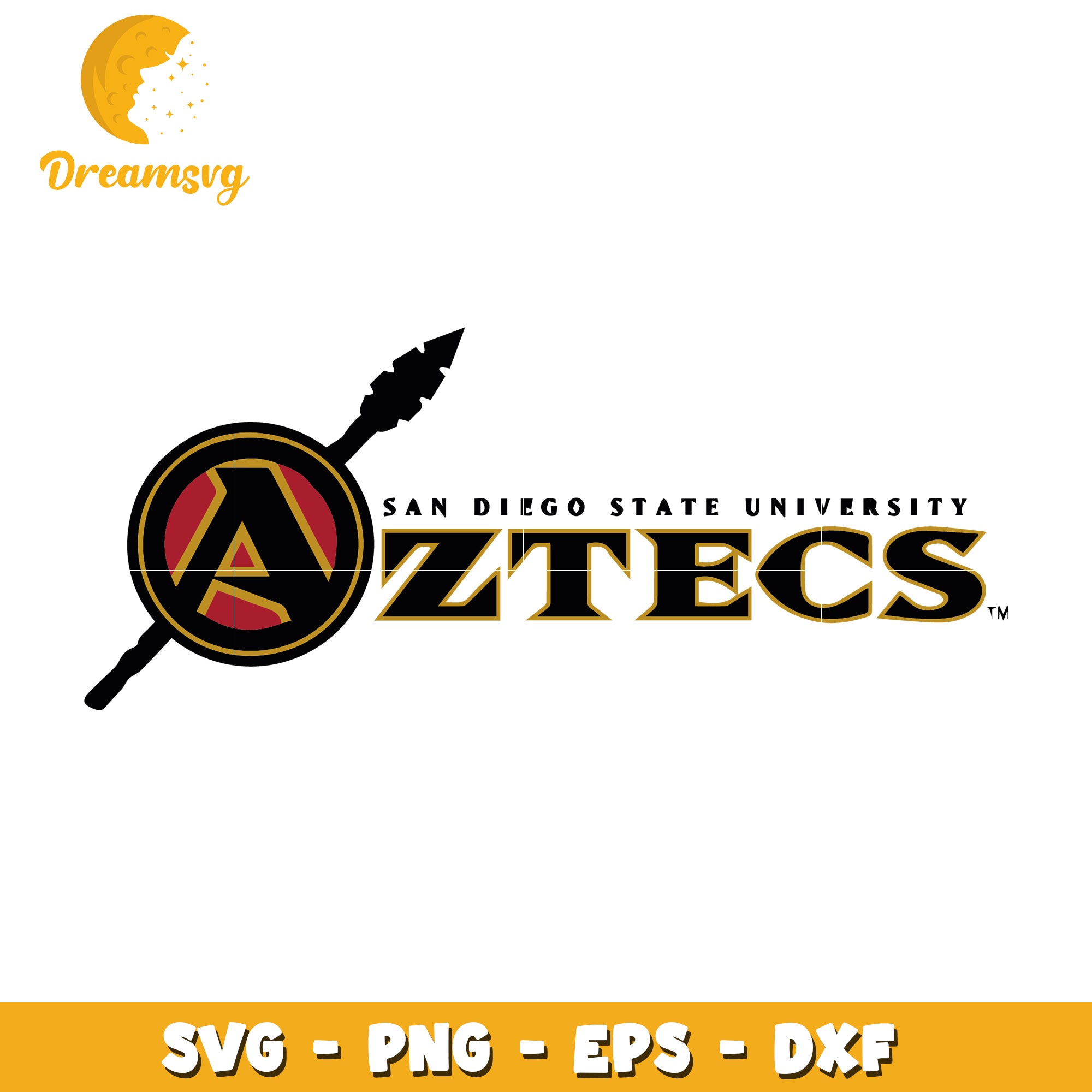 San Diego State University Aztecs Logo SVG File for Download – DreamSVG ...
