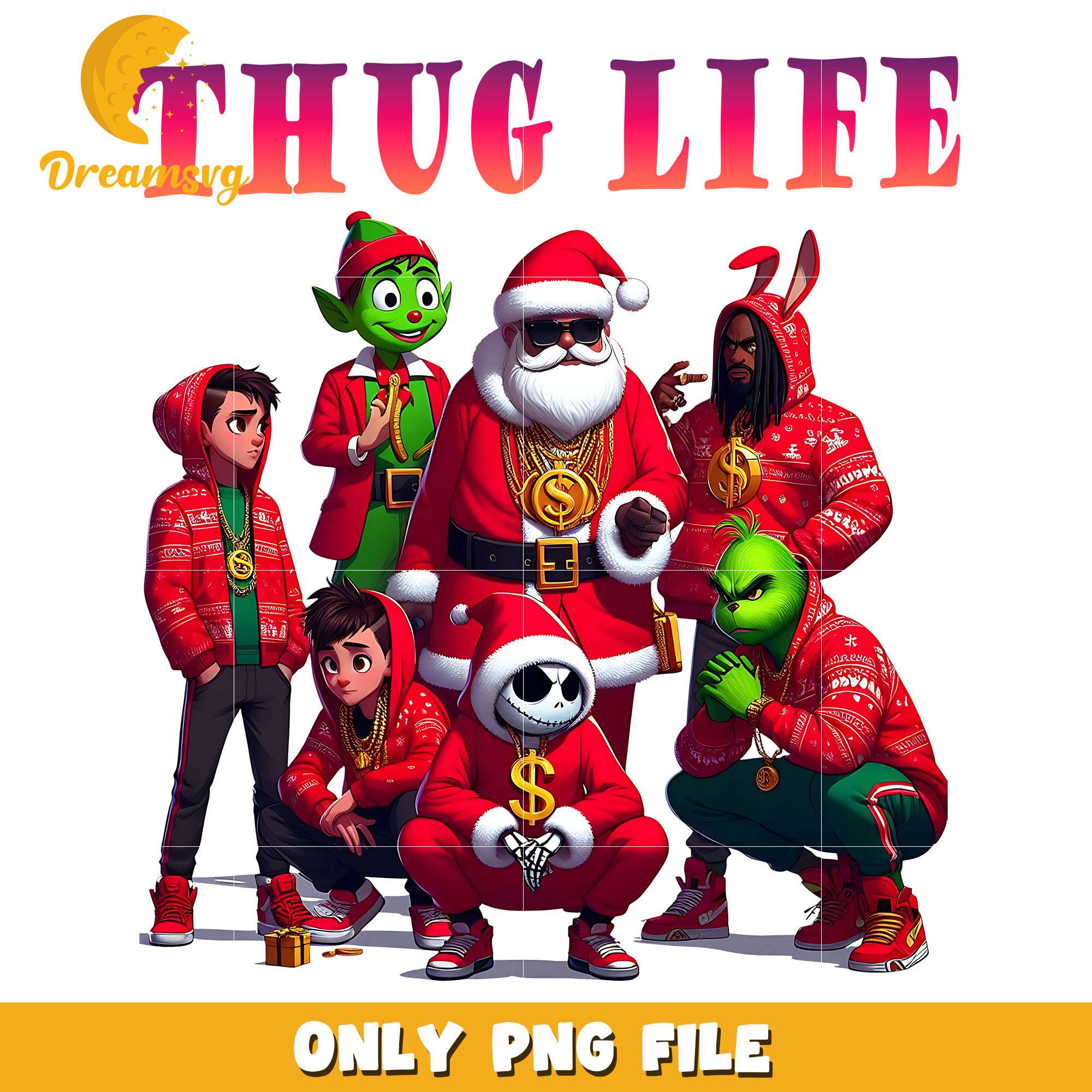 Santa claus characters thug life png, Santa claus png, christmas png ...