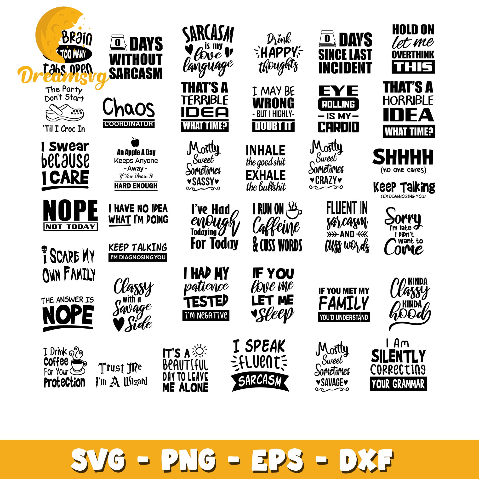 Sarcasm is my love language bundle svg, I'm a wizard svg – DreamSVG Store