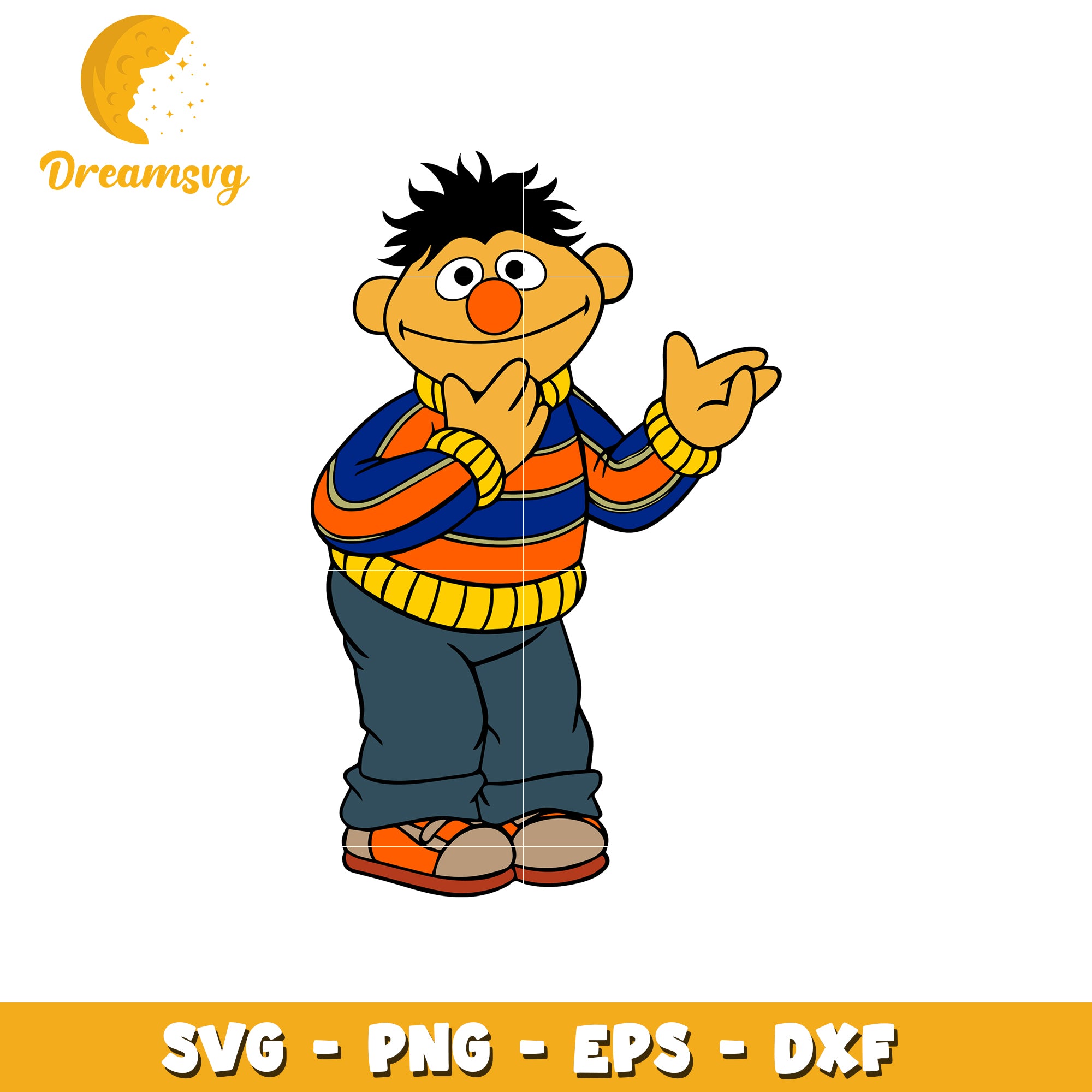 Sesame Street Ernie SVG PNG EPS DXF – DreamSVG Store