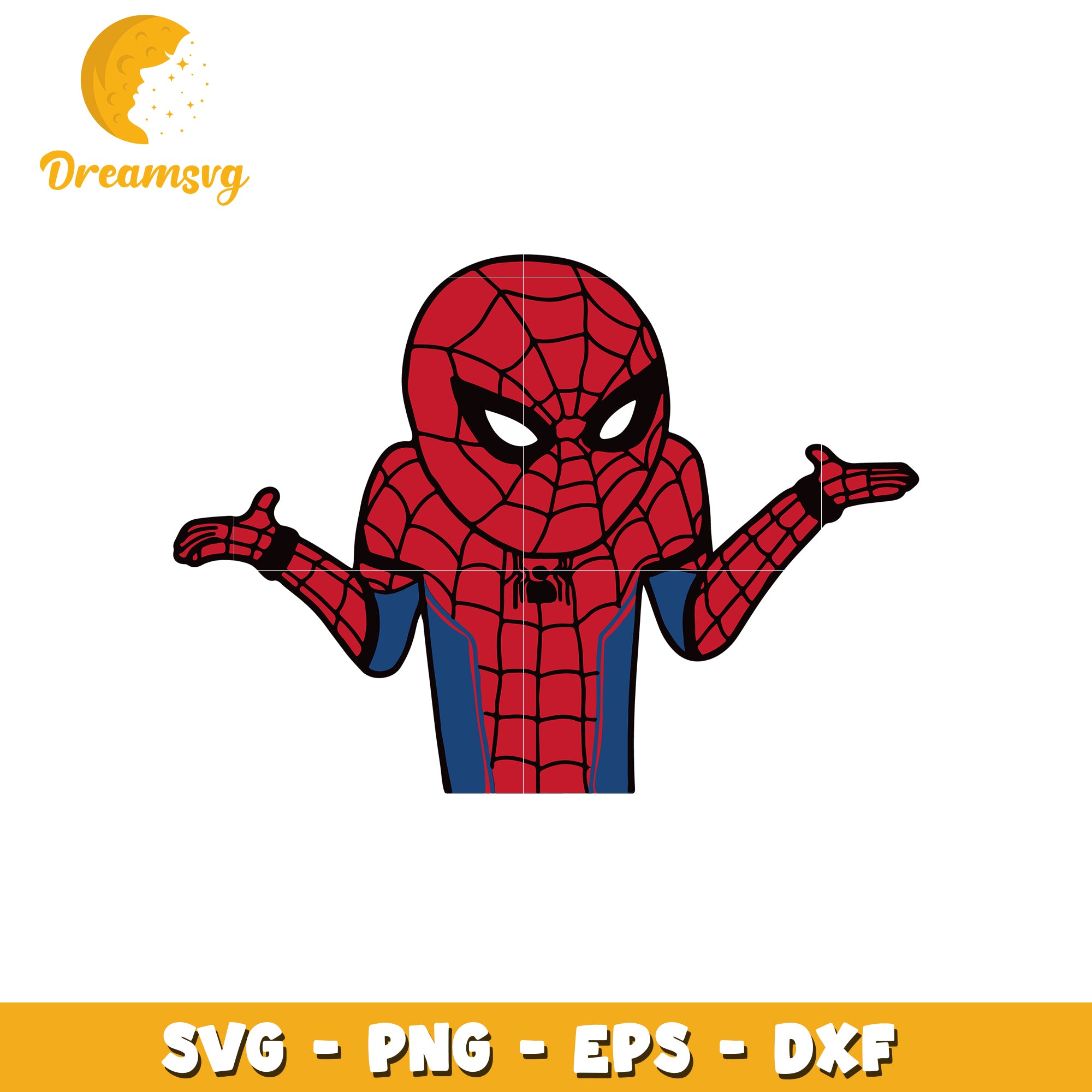 Shrugging SpiderMan SVG PNG EPS DXF – DreamSVG Store