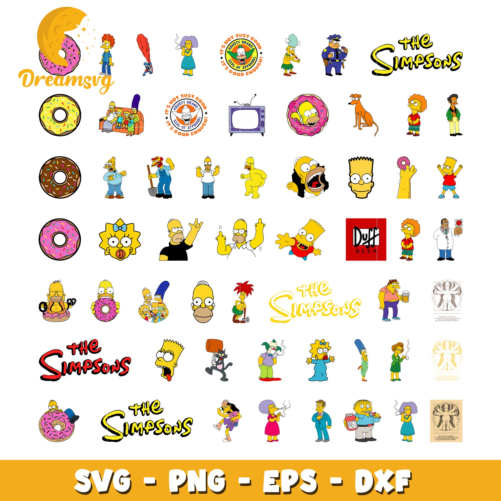 The Simpson characters bundle svg, the simpsons movie svg – DreamSVG Store