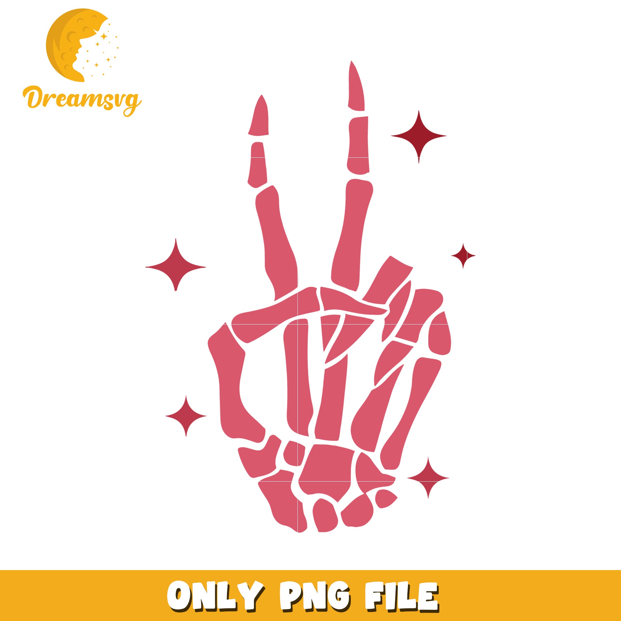 Skeleton Peace Sign PNG – DreamSVG Store