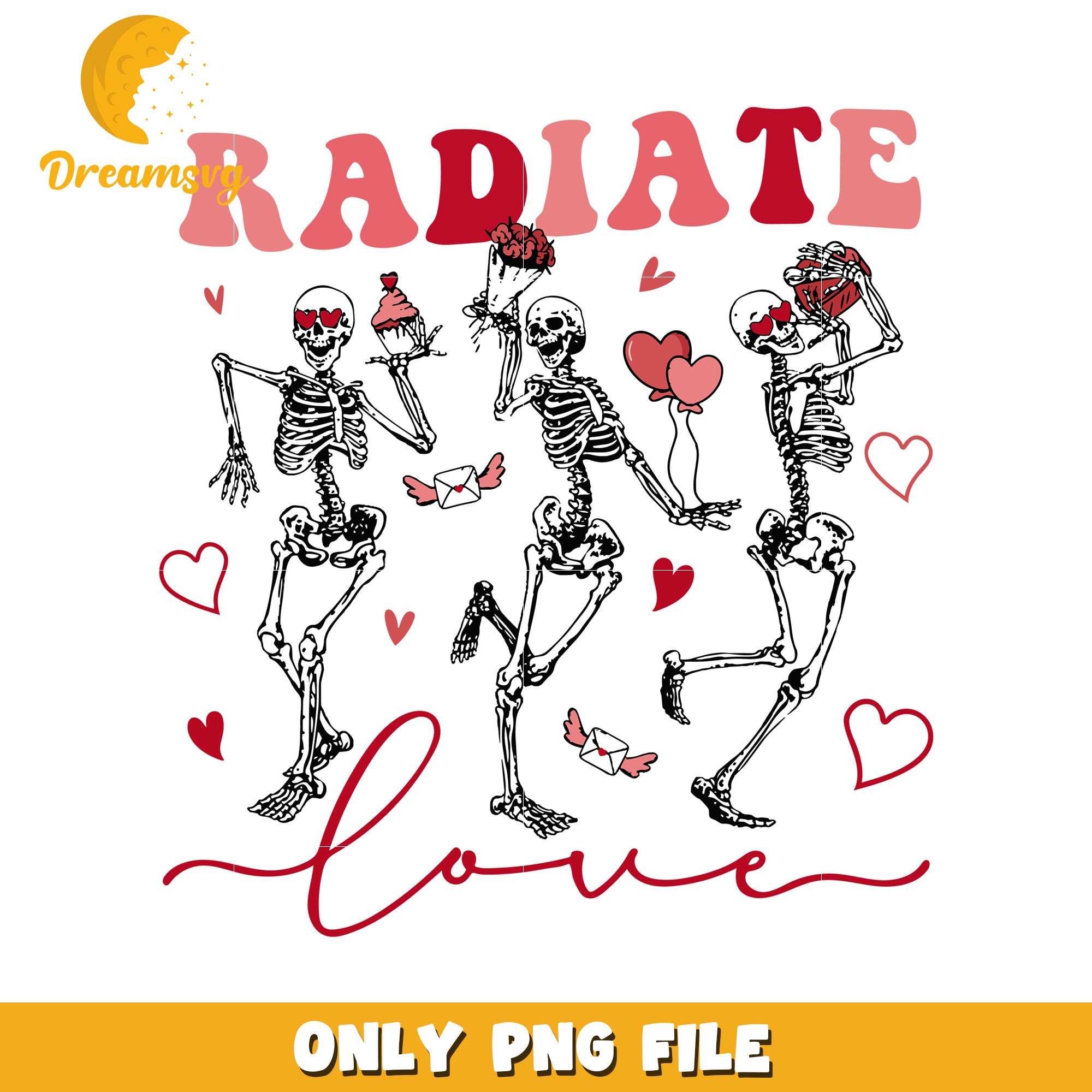 Skeletons Radiate Love PNG – DreamSVG Store