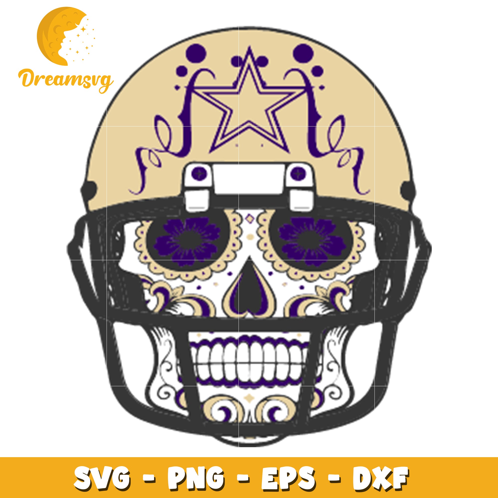 Skull Football Helmet SVG Design for Sports Enthusiasts Artwork ...