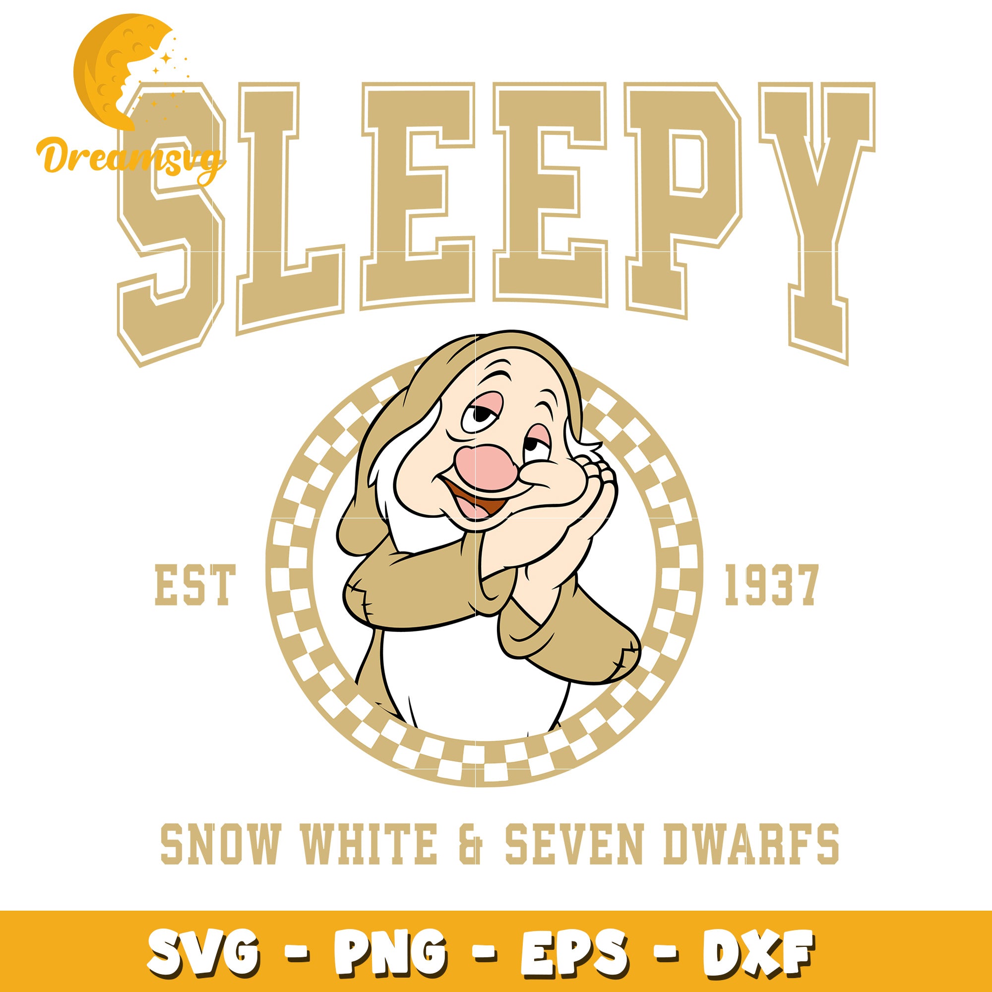Sleepy Dwarf SVG PNG EPS DXF Cut File – DreamSVG Store