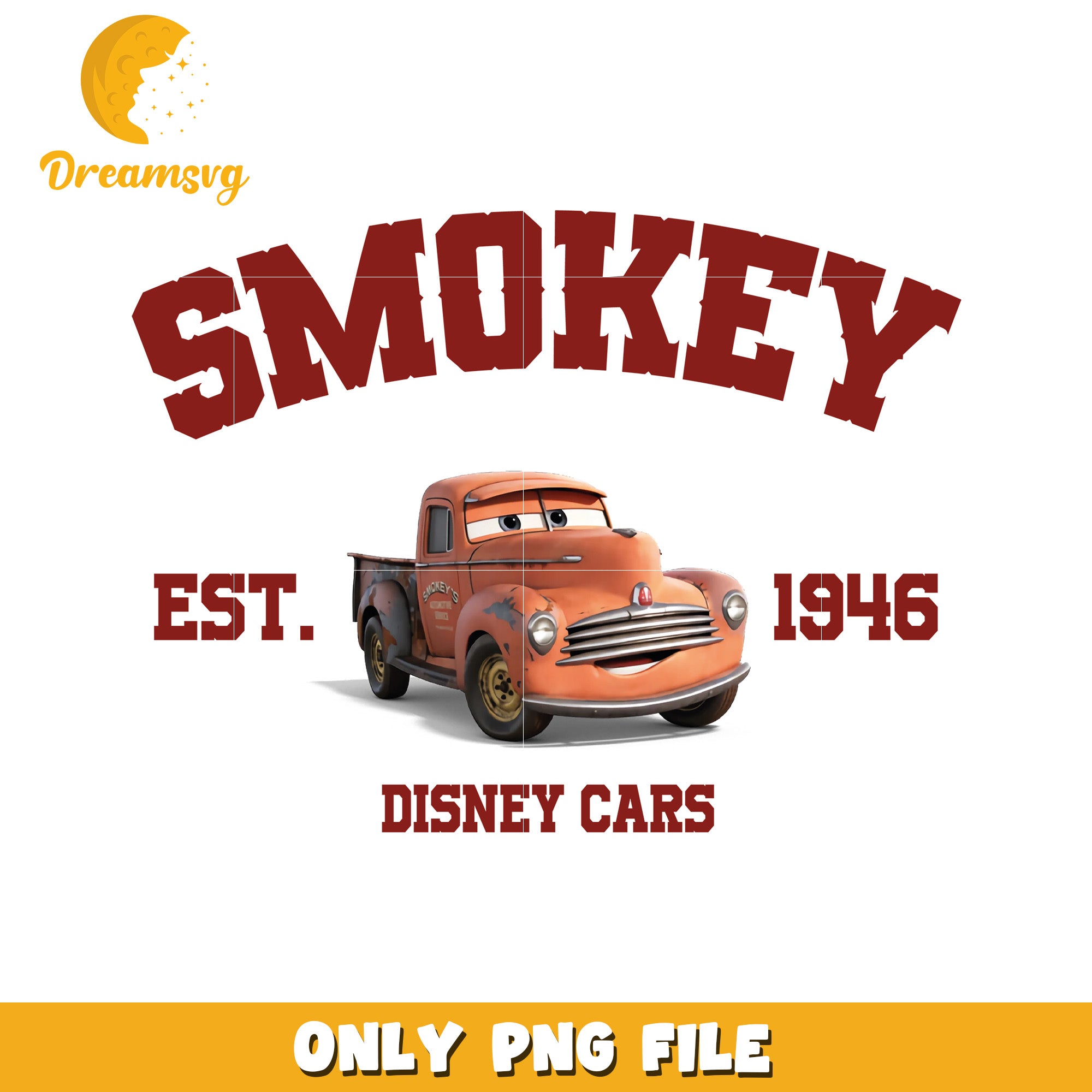 Smokey Disney Cars PNG Image – DreamSVG Store