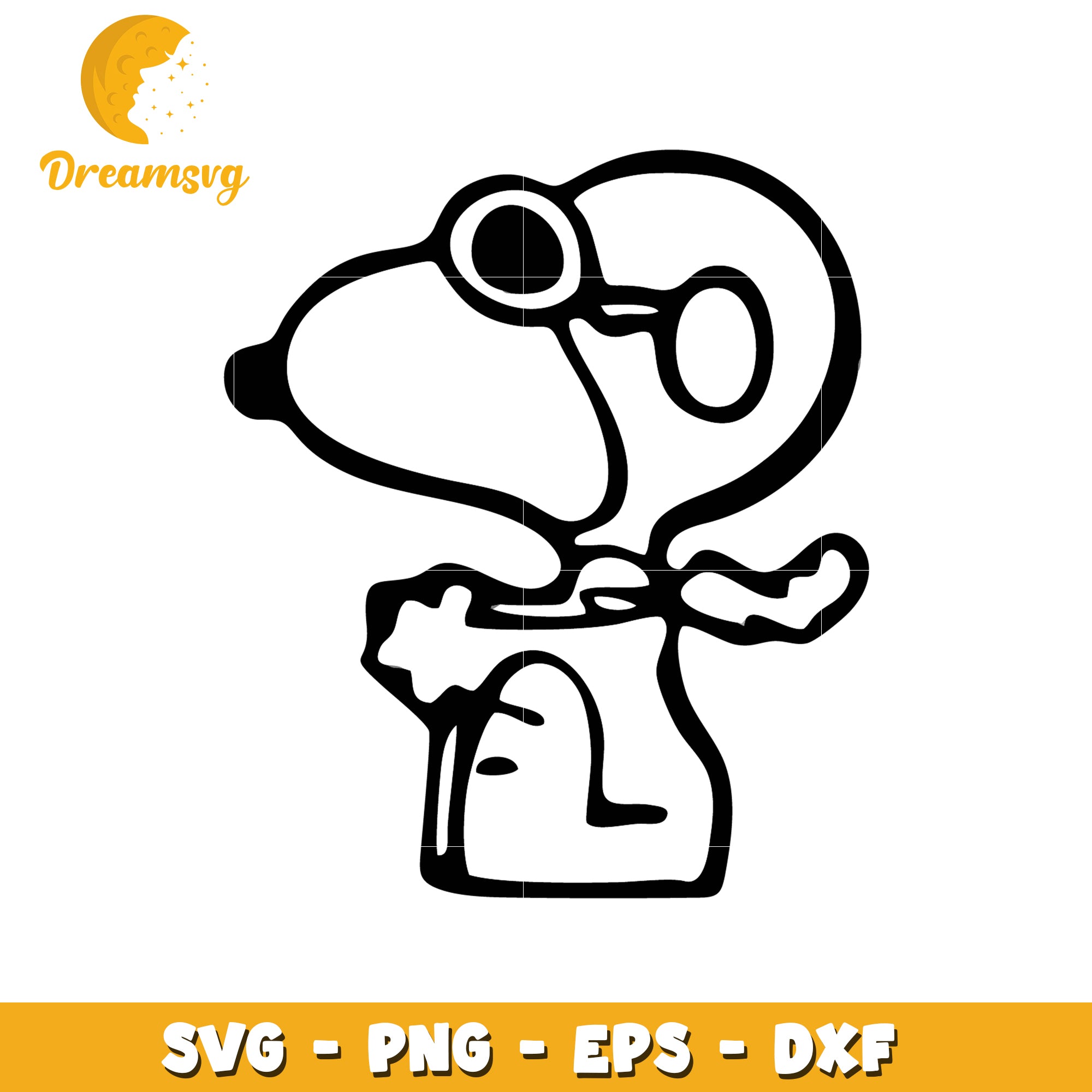 Snoopy Aviator SVG Cut File – DreamSVG Store