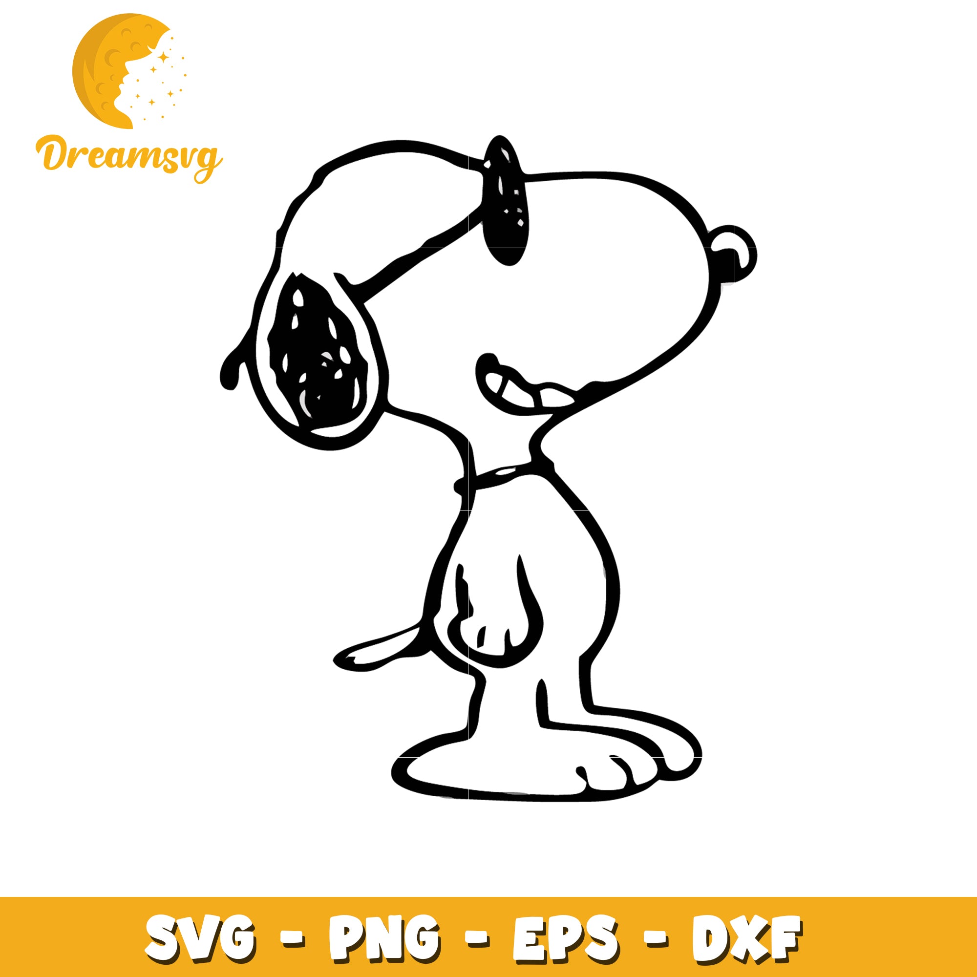 Snoopy Cute Character SVG Clipart for Crafting Projects – DreamSVG Store