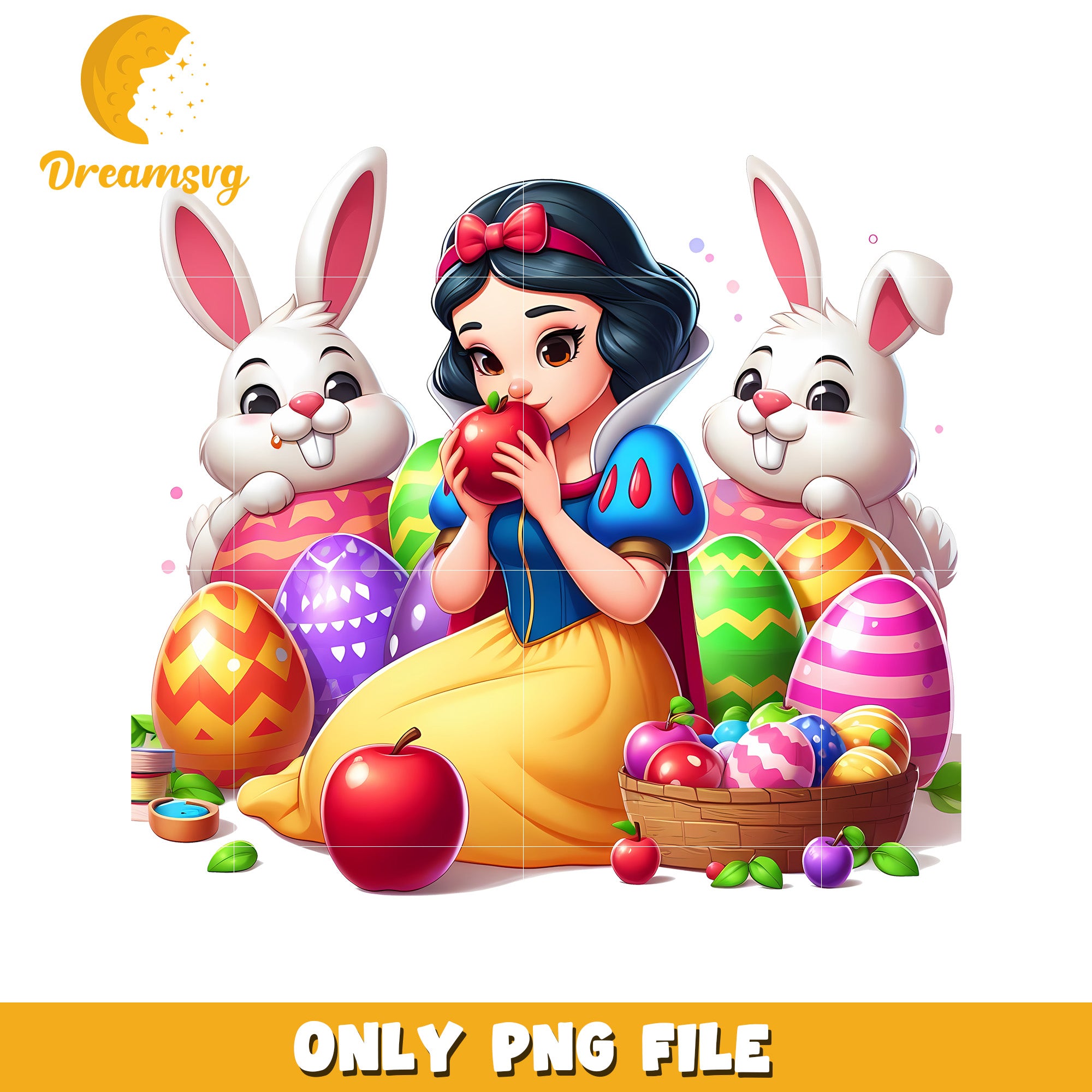 Snow white on easter day png, easter day png, disney character png ...