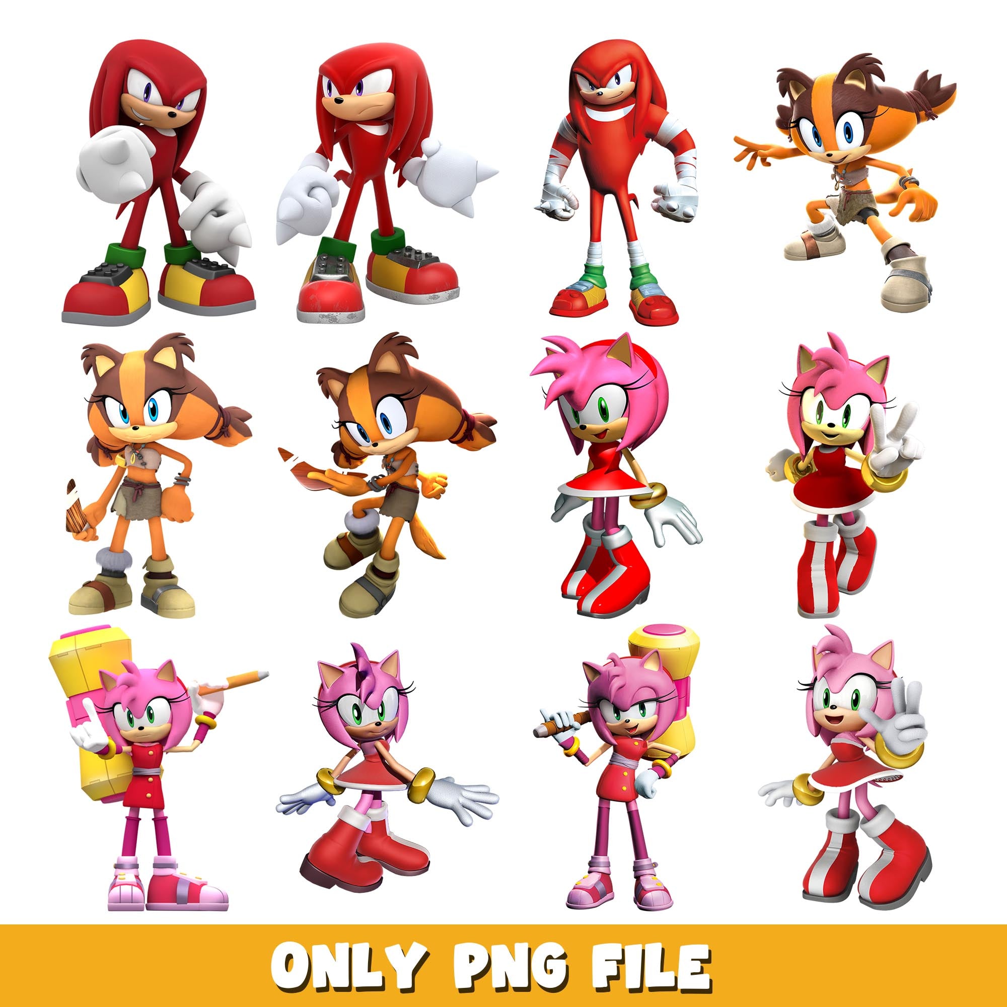 Sonic the hedgehog cartoon red characters png, Sonic bundle png, carto ...
