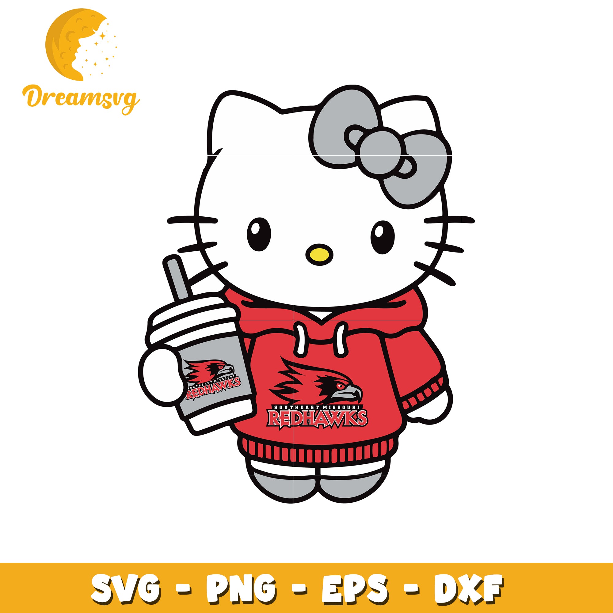Southeast Missouri Redhawks Hello Kitty SVG Design – DreamSVG Store