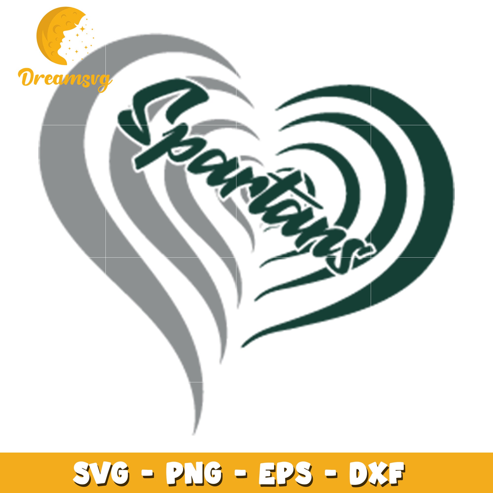 Spartan Heart SVG PNG EPS DXF – DreamSVG Store