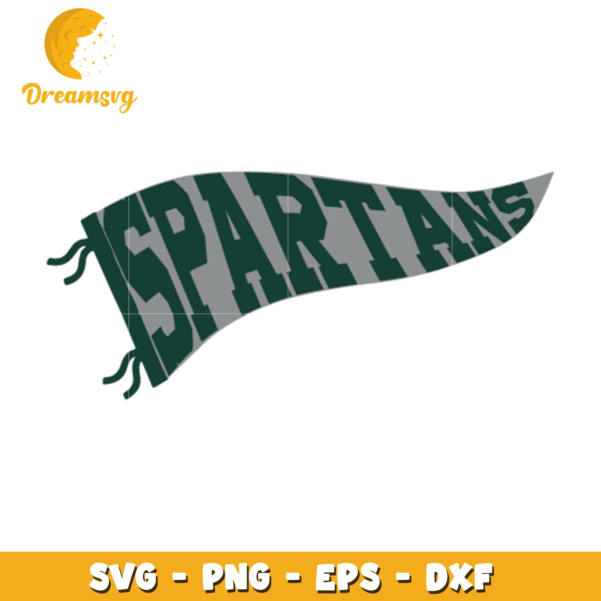 Spartan Pennant SVG PNG EPS DXF Cut File – DreamSVG Store