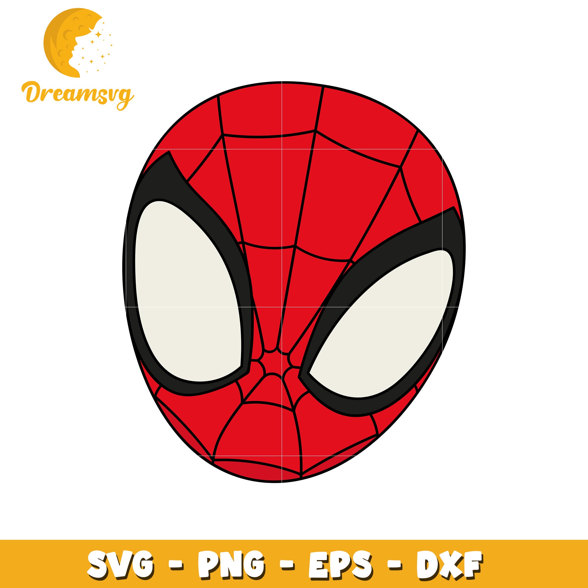Spider Man Cartoon Face SVG Cut File for Crafts and Design – DreamSVG Store