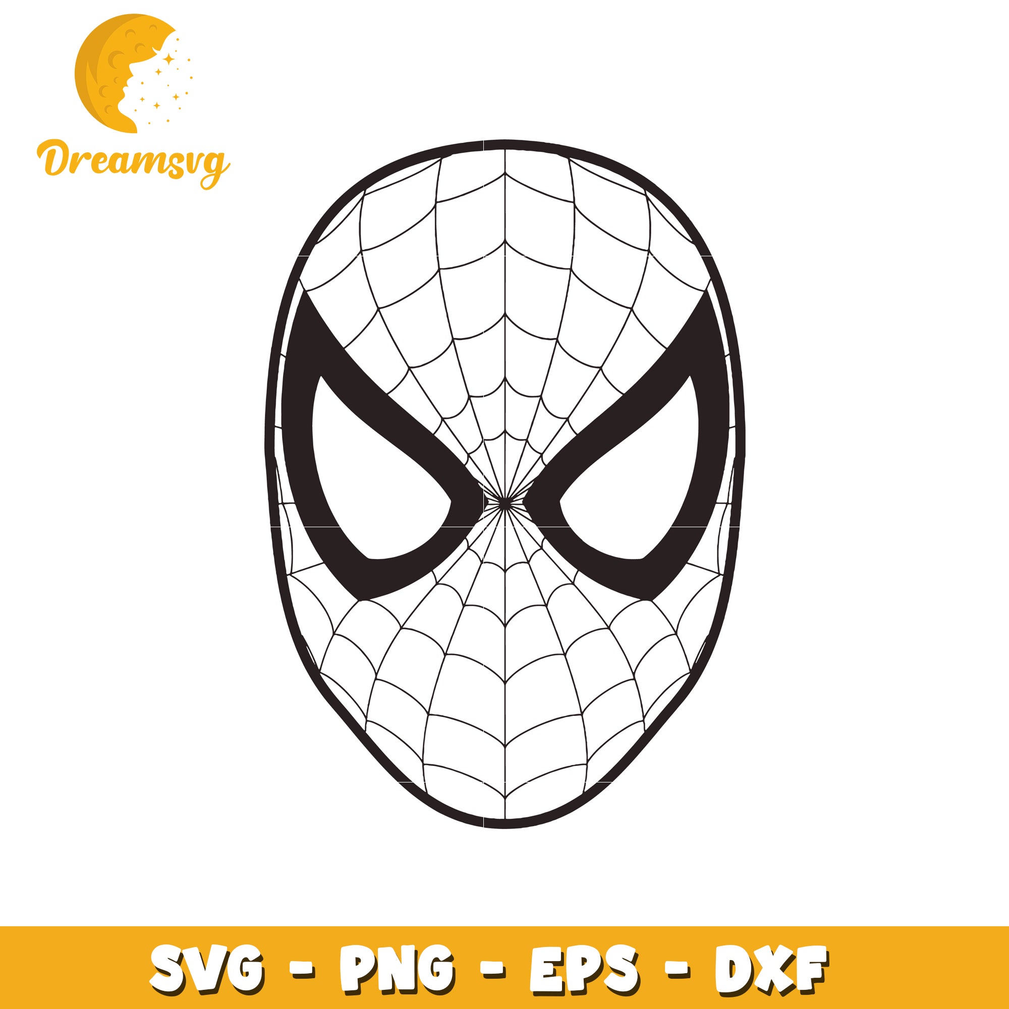 Spider Man Mask SVG File for Crafting and Design Projects – DreamSVG Store