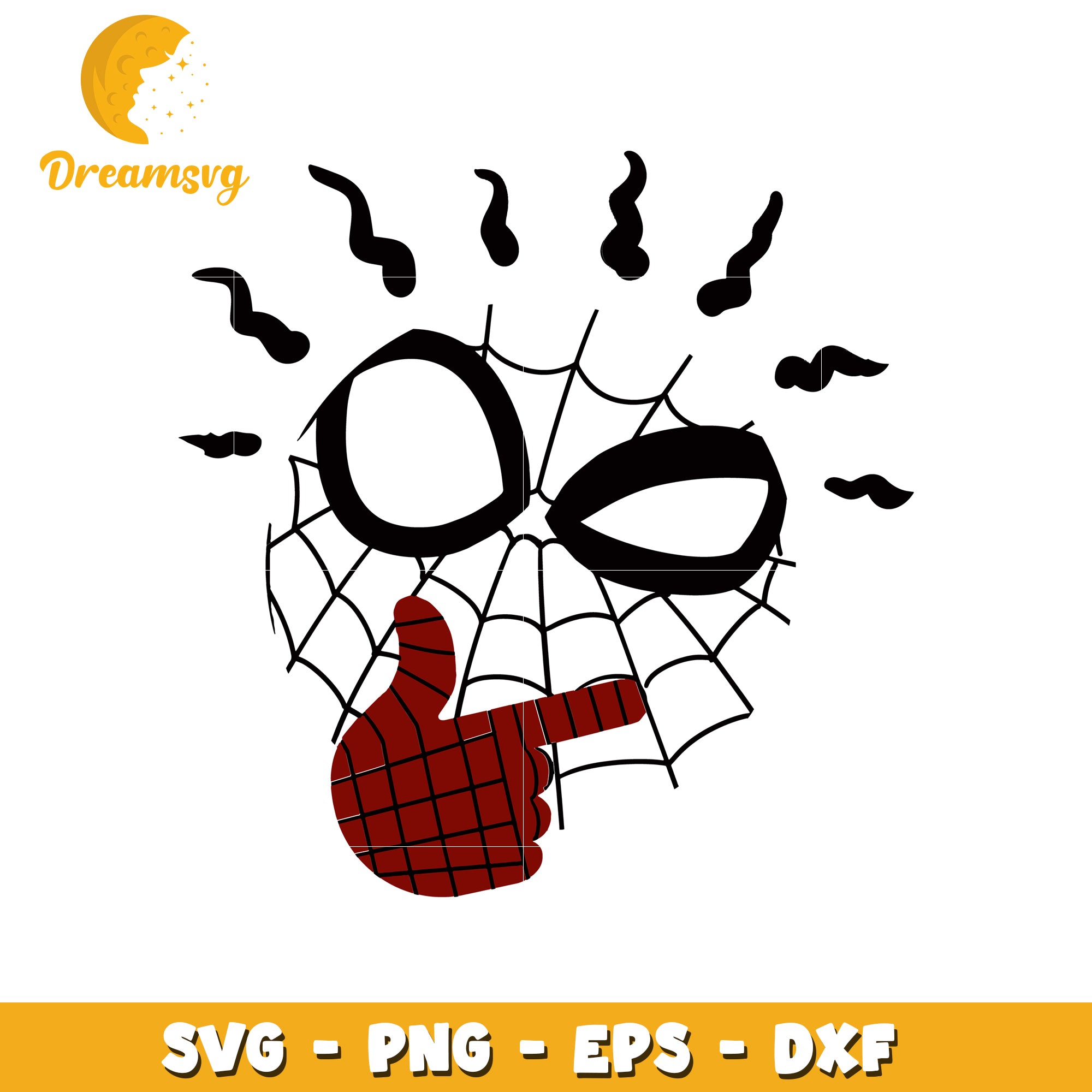 Spider Web Hand Gesture SVG Graphic for Creative Projects – DreamSVG Store