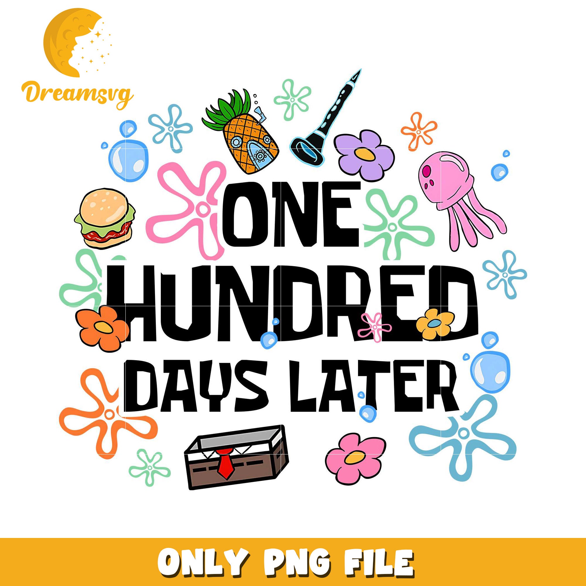 SpongeBob 100 Days Later PNG – DreamSVG Store