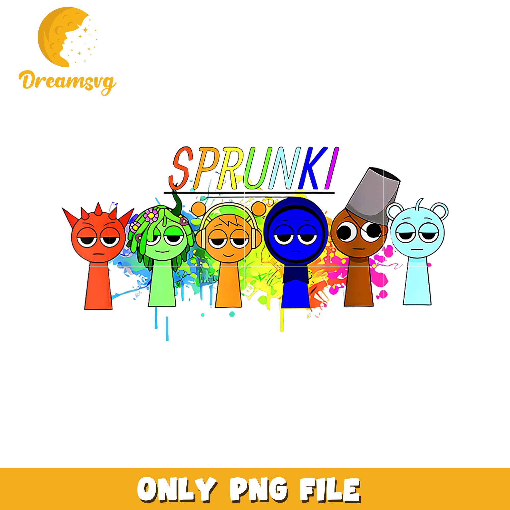 Sprunki PNG, Cartoon Characters, SVG File – DreamSVG Store