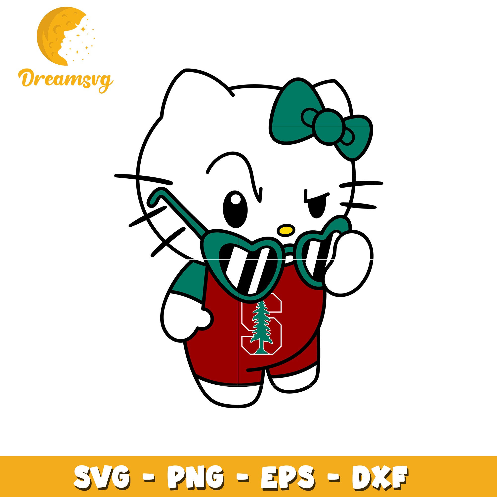 Stanford Hello Kitty SVG Design – DreamSVG Store