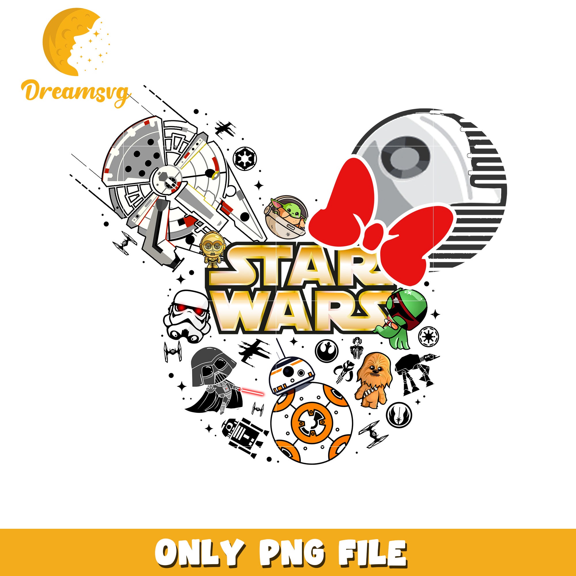 Star Wars Mickey Mouse PNG – DreamSVG Store