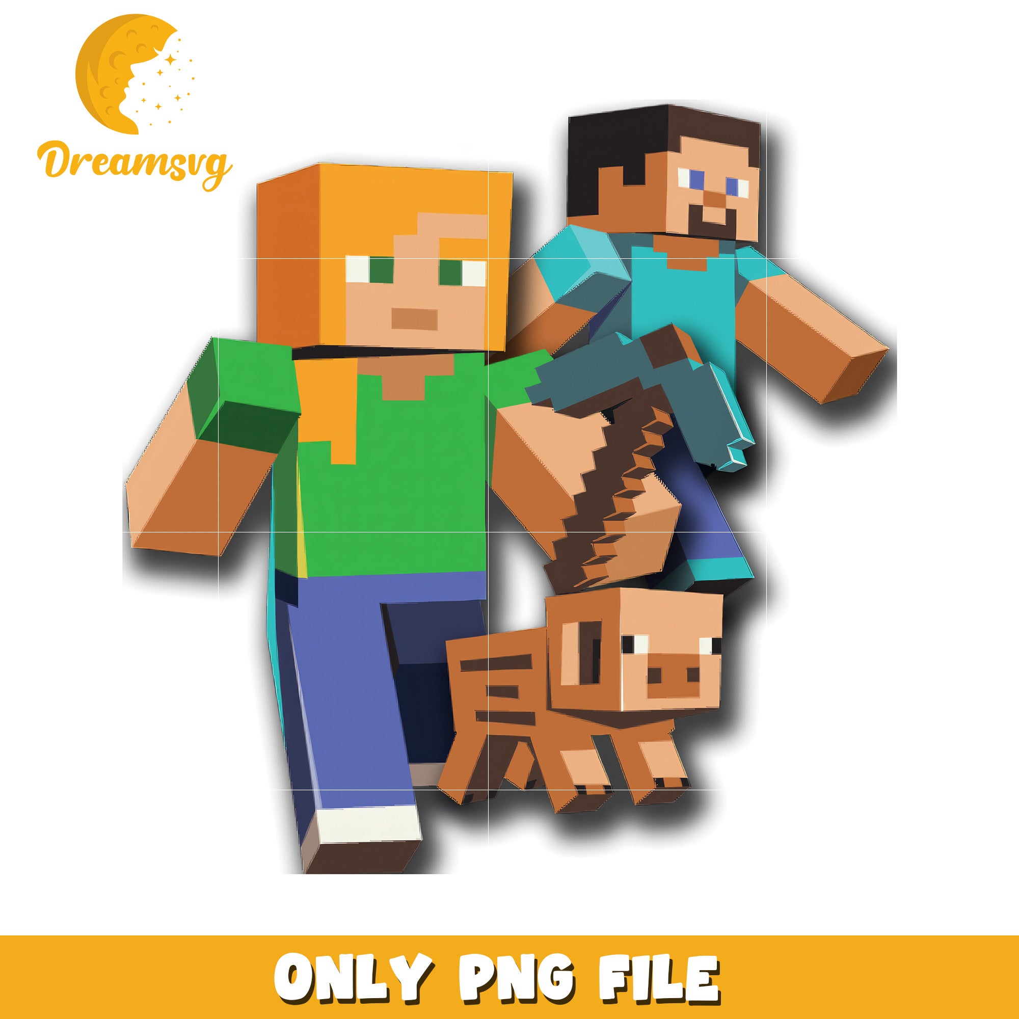 Steve and alex png, minecraft toys png, minecraft design png – DreamSVG ...