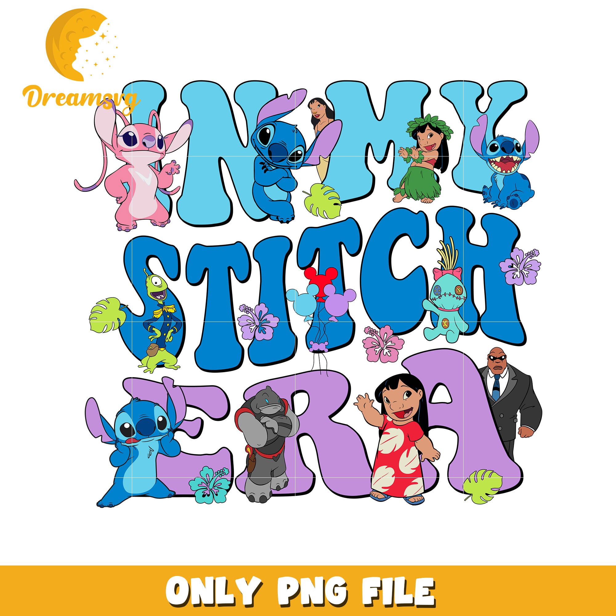 Stitch Era PNG, Lilo & Stitch Characters, Disney SVG – DreamSVG Store