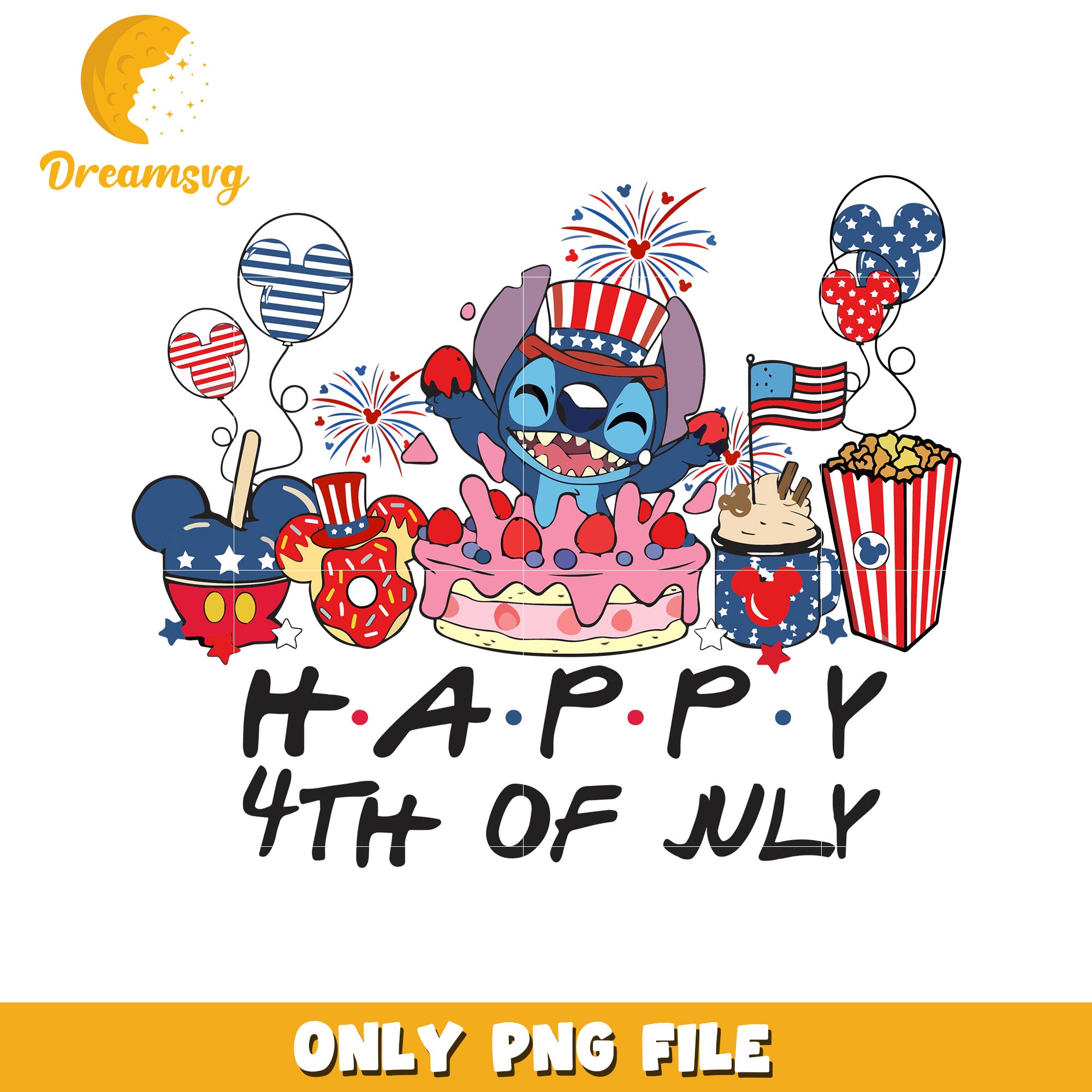 Stitch happy 4th of july png, disney stitch png, lilo and stitch png ...