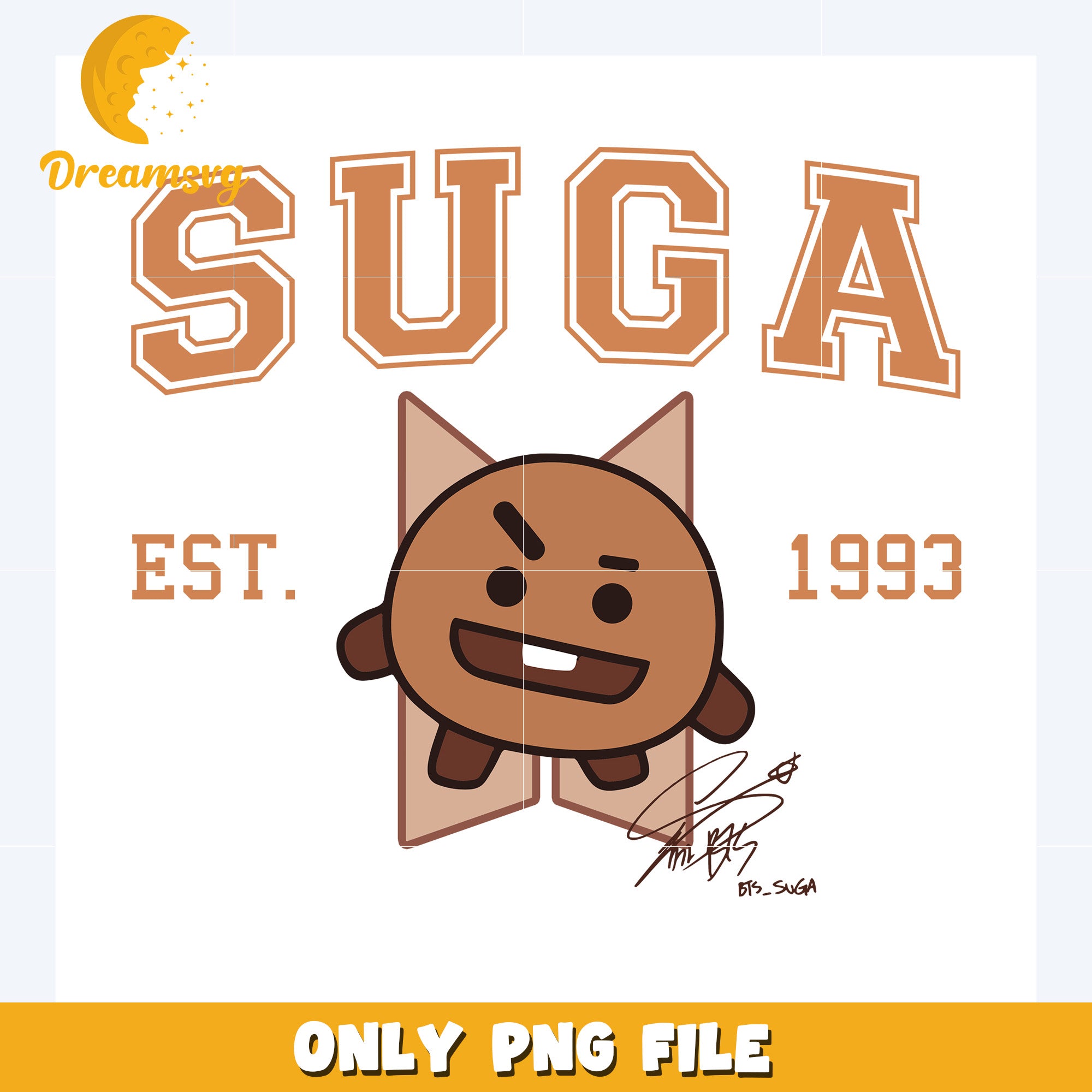 Suga skooky mascot character design png, bt21 png, bt21 plushies png ...