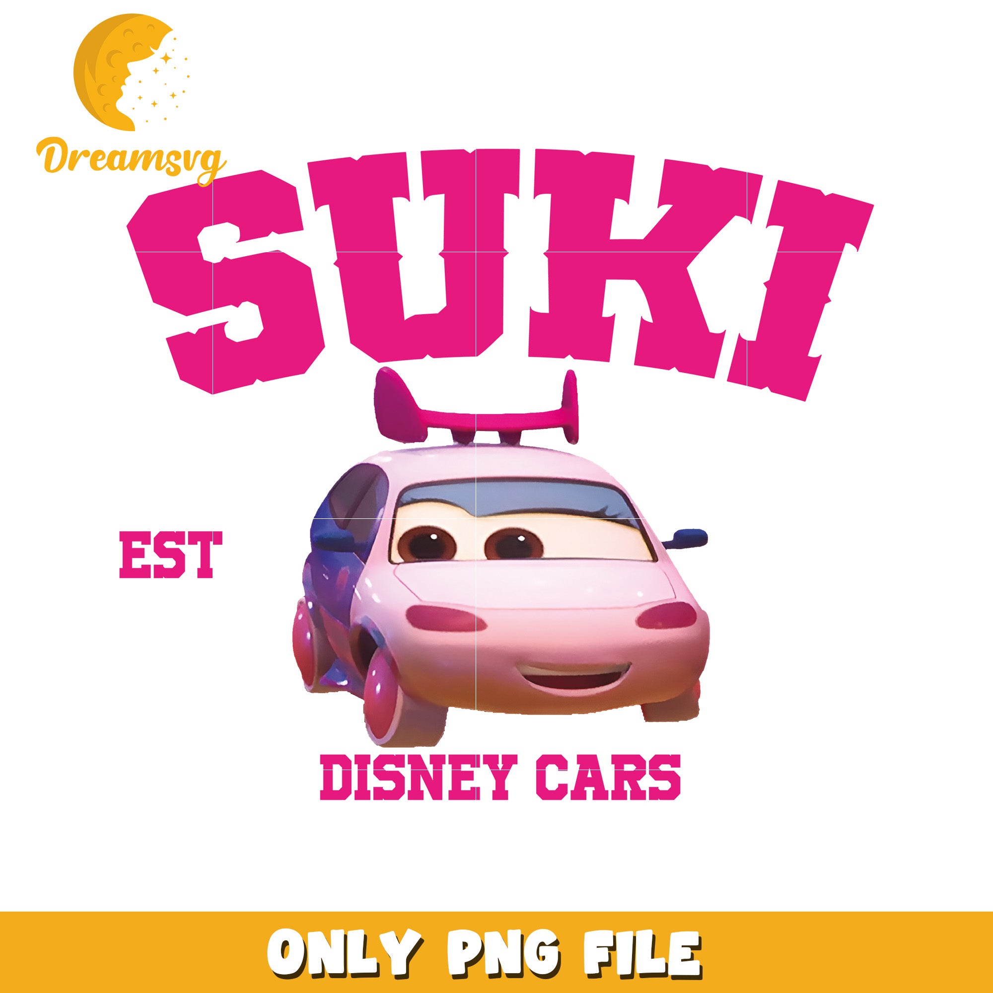 Suki Cartoon Car PNG File Disney Cars Collection – DreamSVG Store