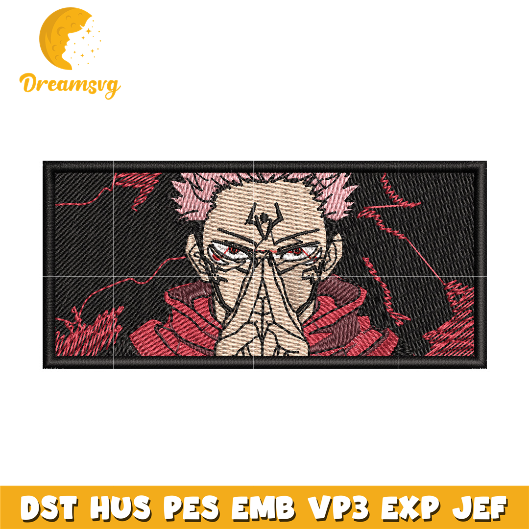 Sukuna Embroidery Design, Jujutsu kaisen Embroidery – DreamSVG Store
