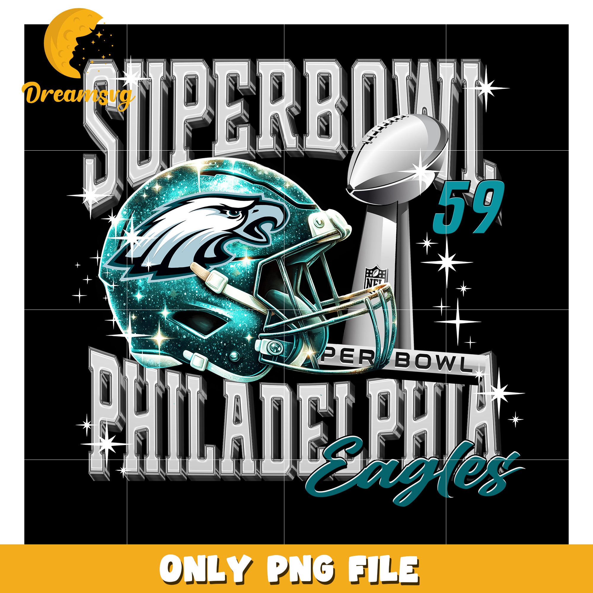 Super Bowl 59 Eagles PNG Design – DreamSVG Store