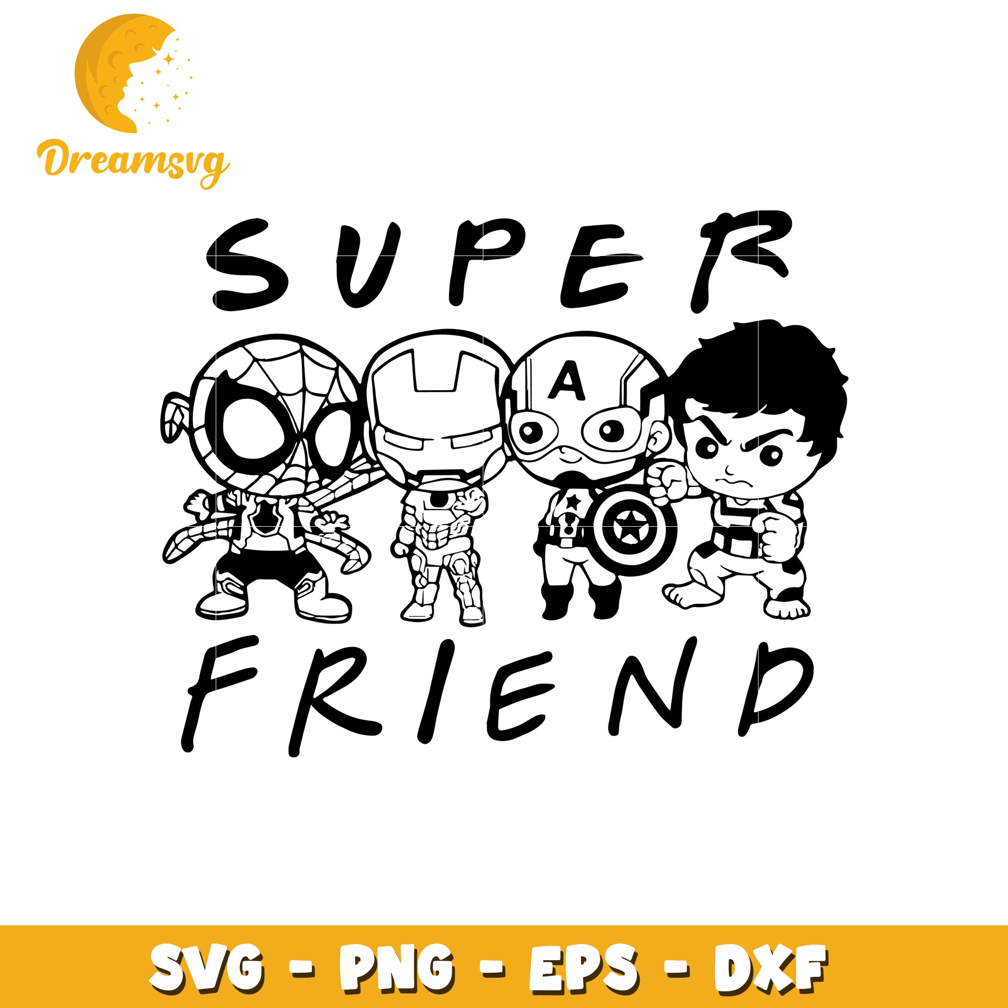 Super Friends SVG Cut File – DreamSVG Store
