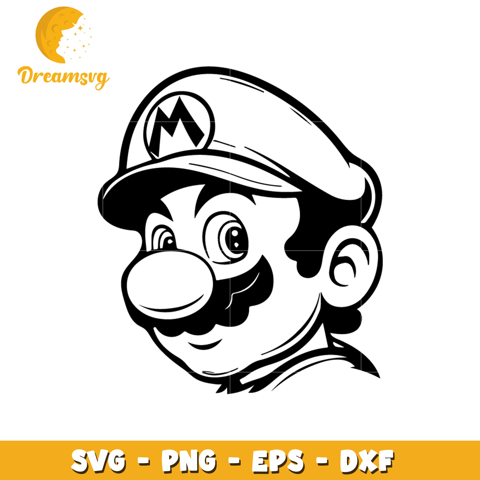Super mario face outline svg, super mario game svg, outline svg ...