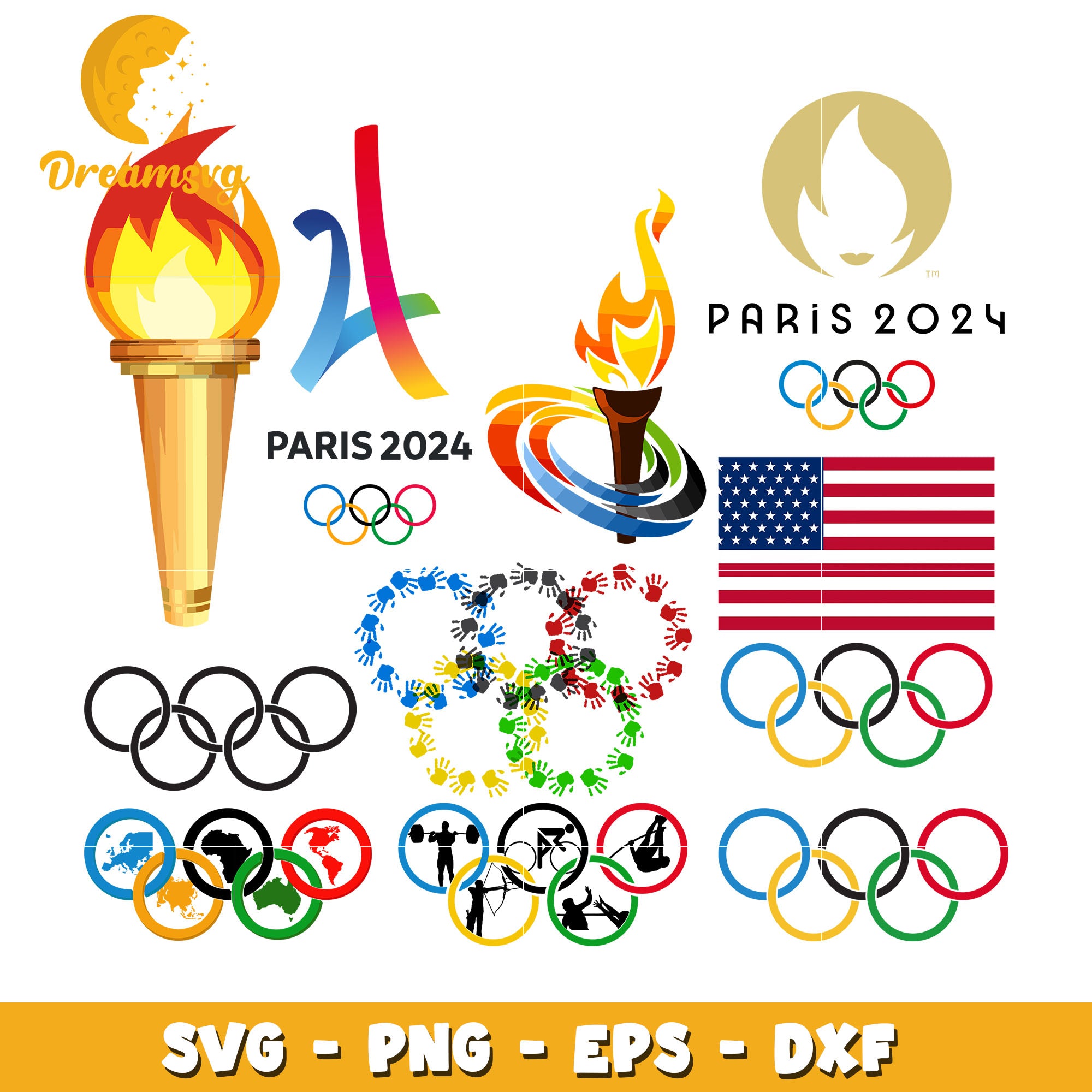 Paris 2024 olympics logo bundle svg, olympic paris 2024 svg – DreamSVG ...