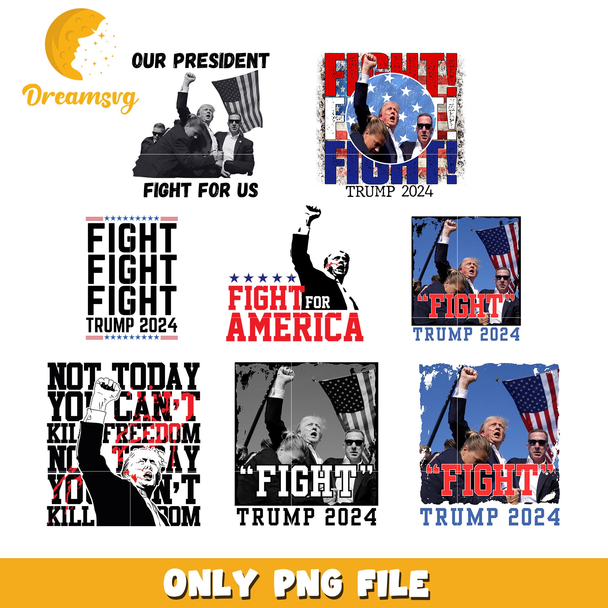 Fight for America bundle png, trump fight 2024 png, donald trump png ...