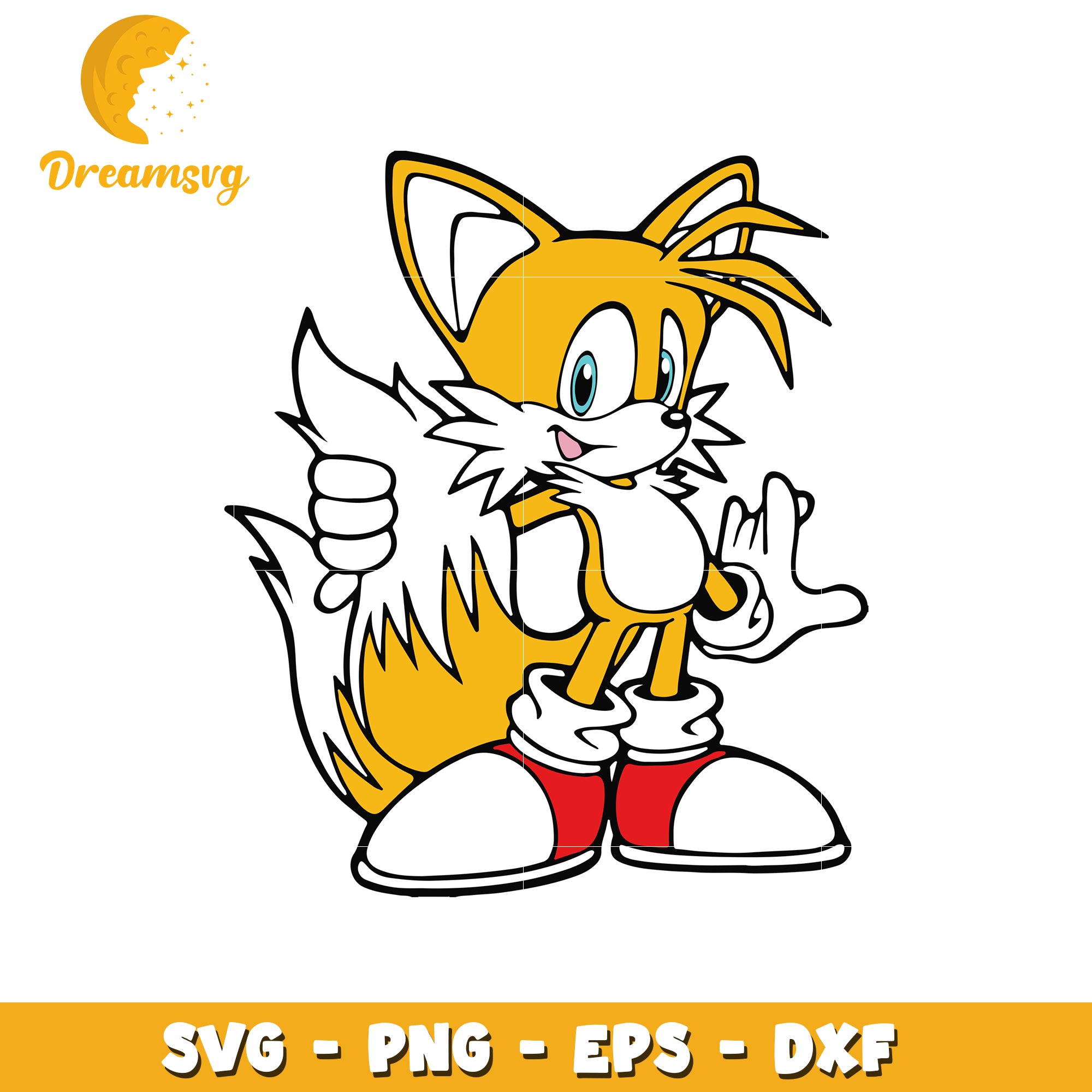 Tails SVG PNG EPS DXF Files – DreamSVG Store