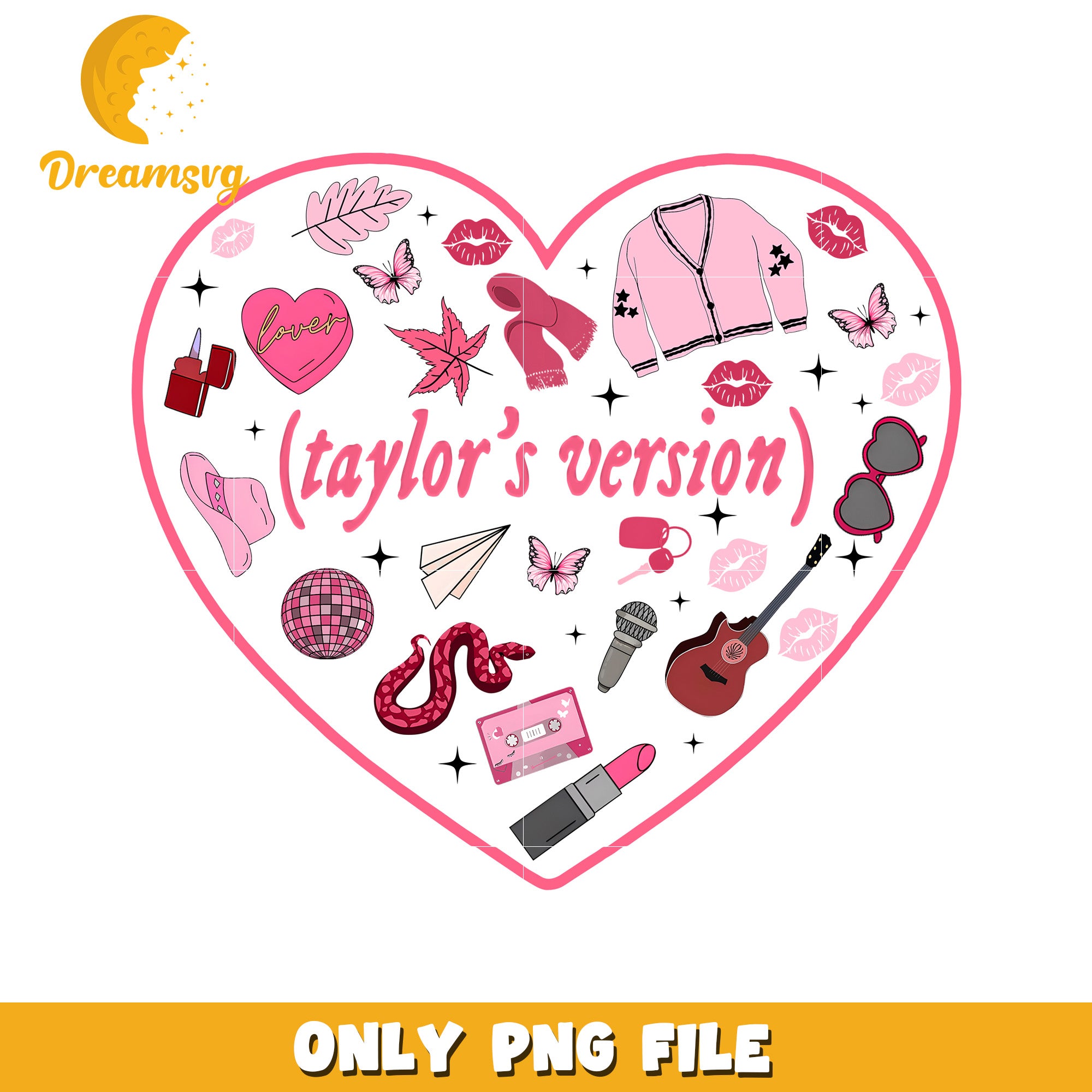 Taylors Version Heart PNG – DreamSVG Store
