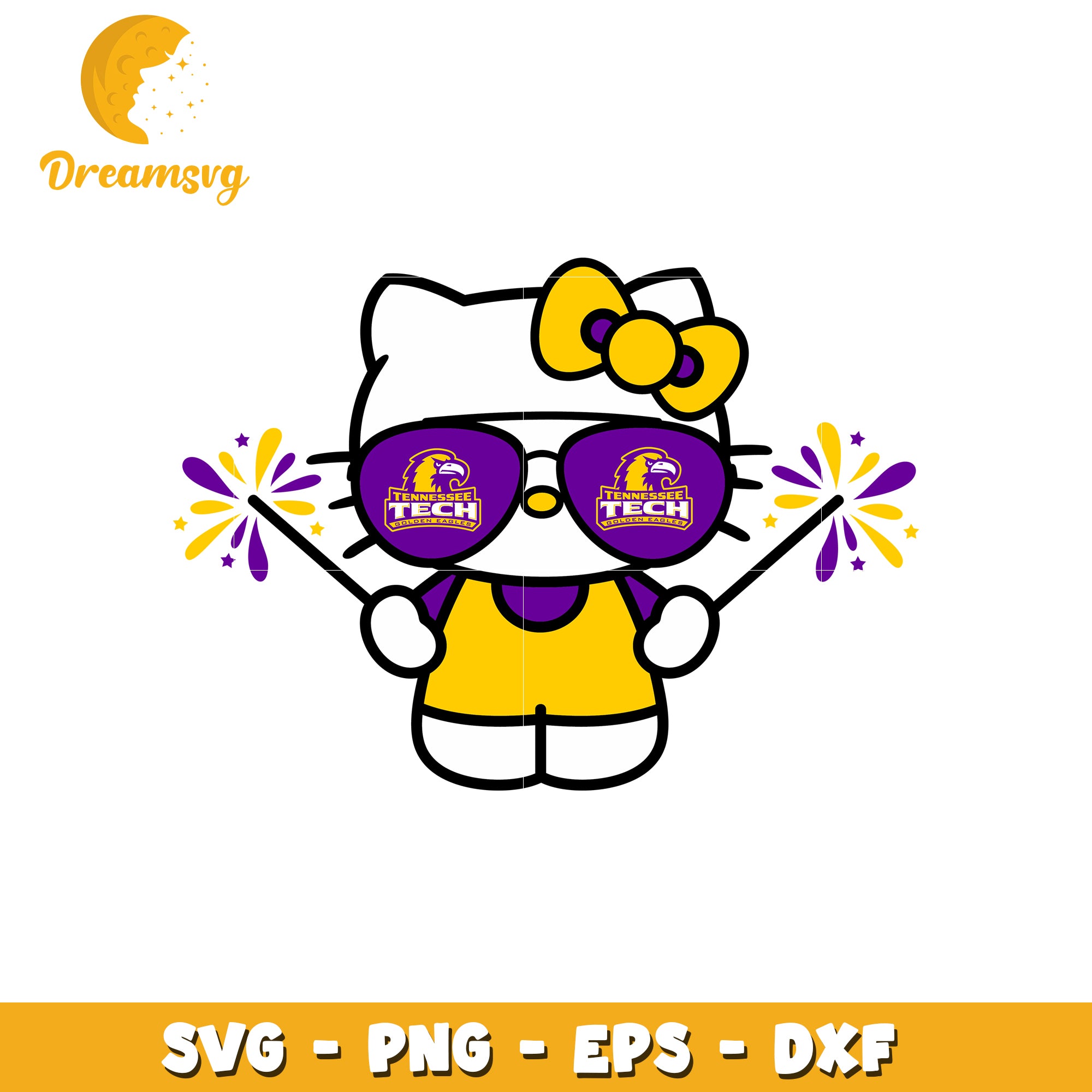 Tennessee Tech Hello Kitty SVG Design – DreamSVG Store