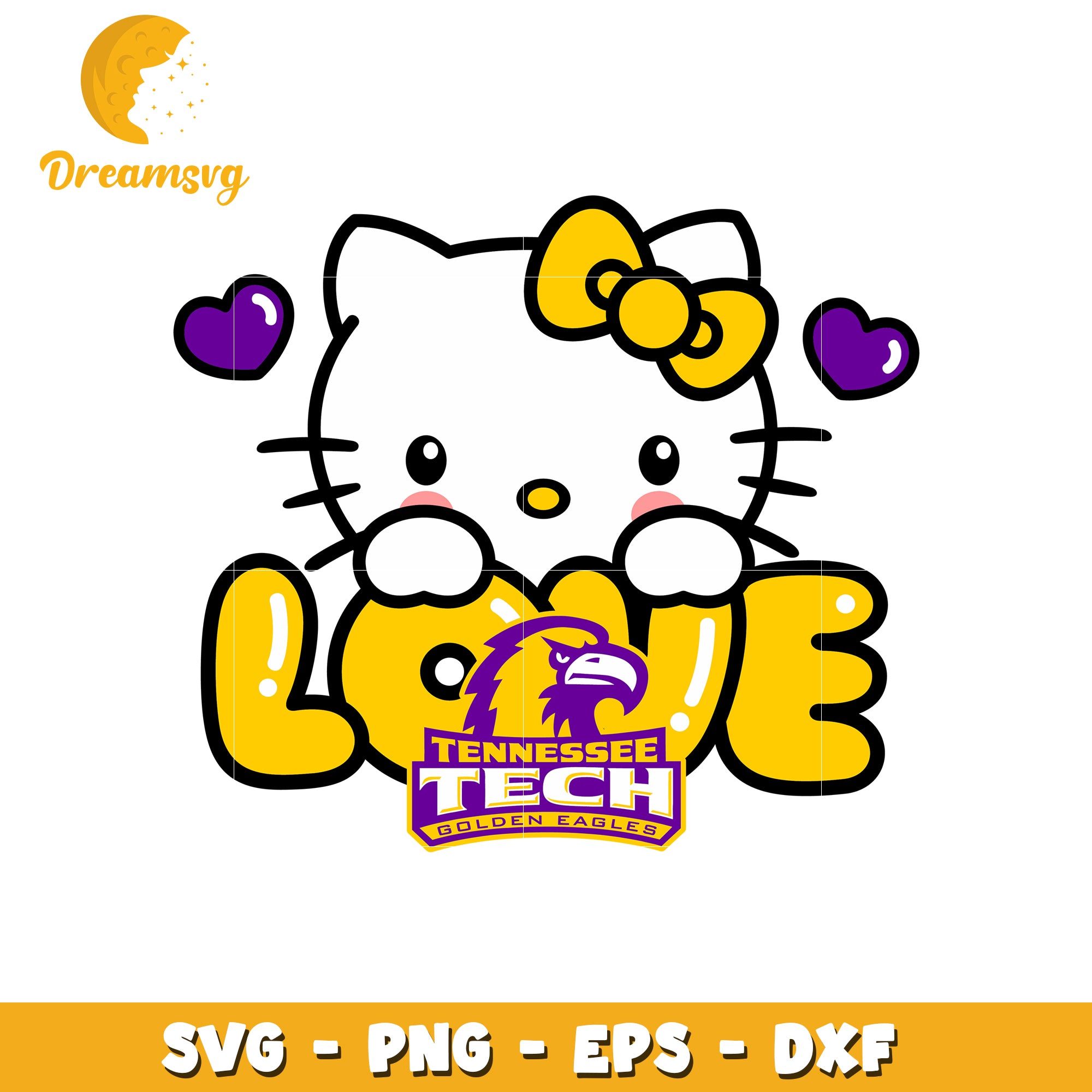 Tennessee Tech Hello Kitty SVG Love – DreamSVG Store