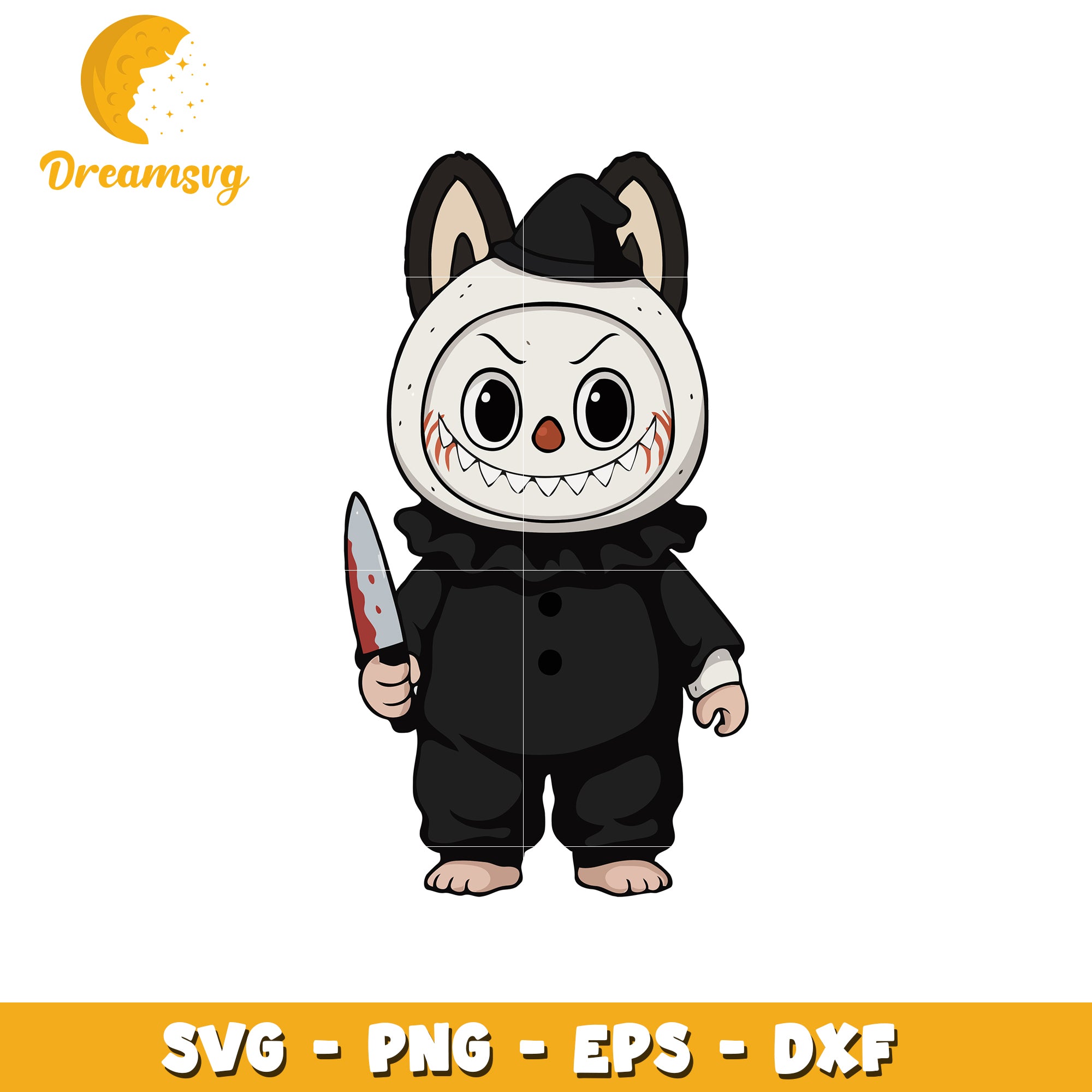 Terrified clown labubu svg, labubu characters svg, labubu outfits svg ...